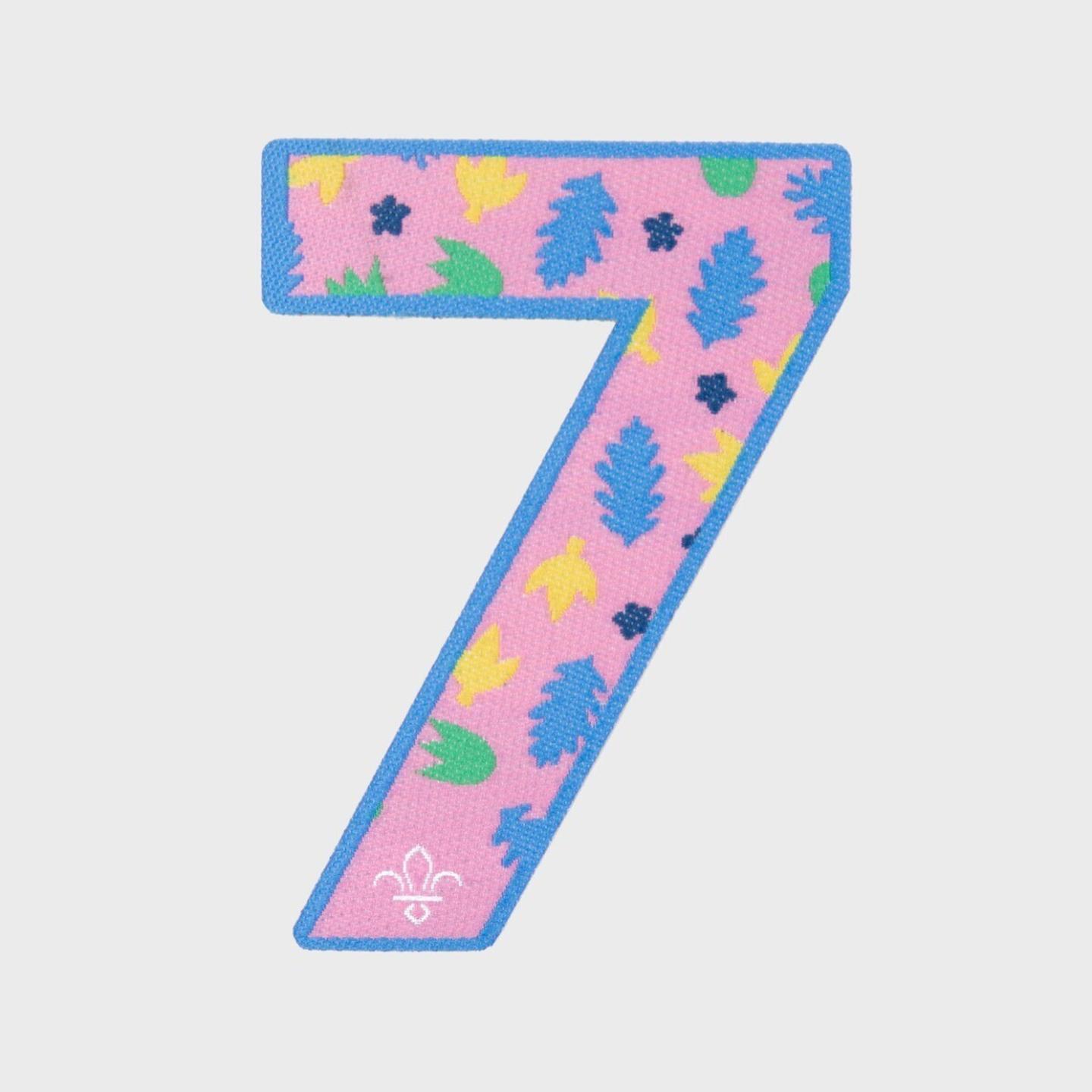 Iron-On Number Badge - 7 | Numerical Badge / Patch