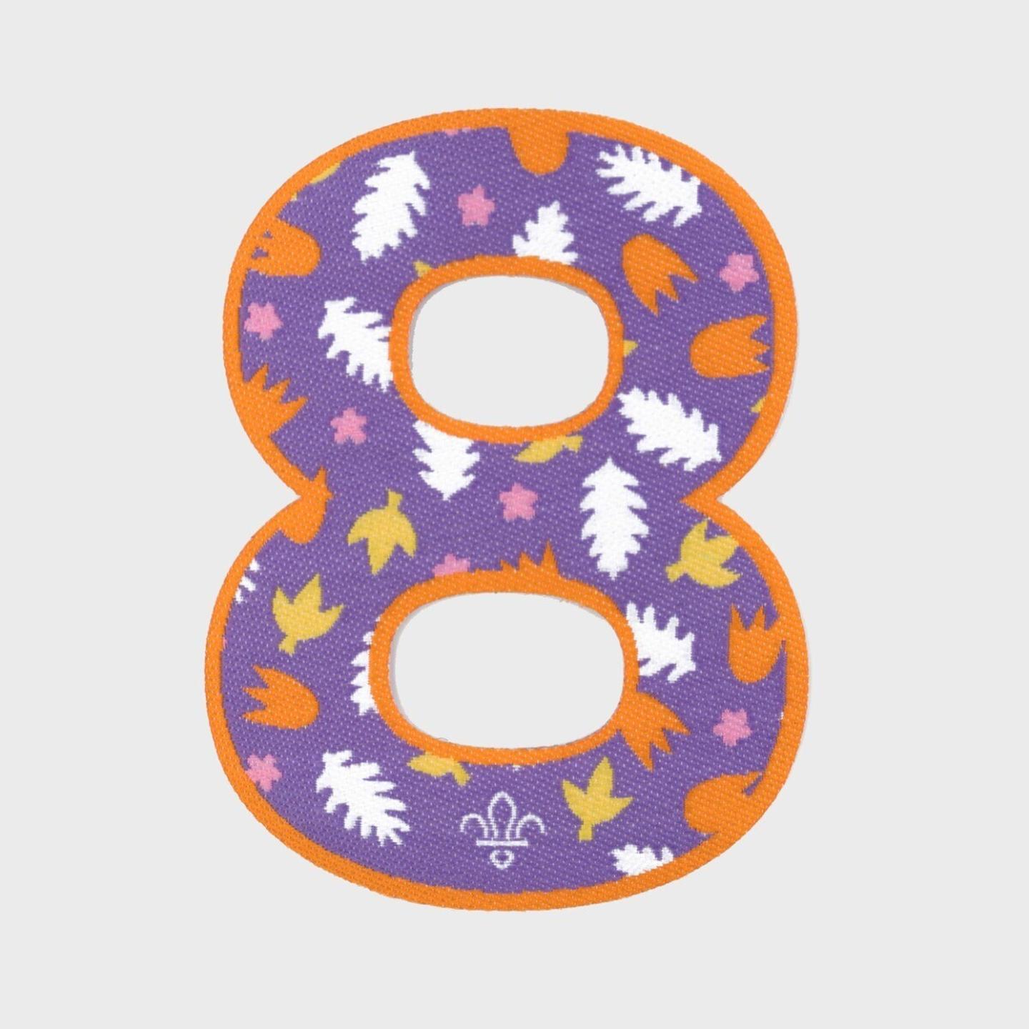 Iron-On Number Badge - 8 | Numerical Badge / Patch