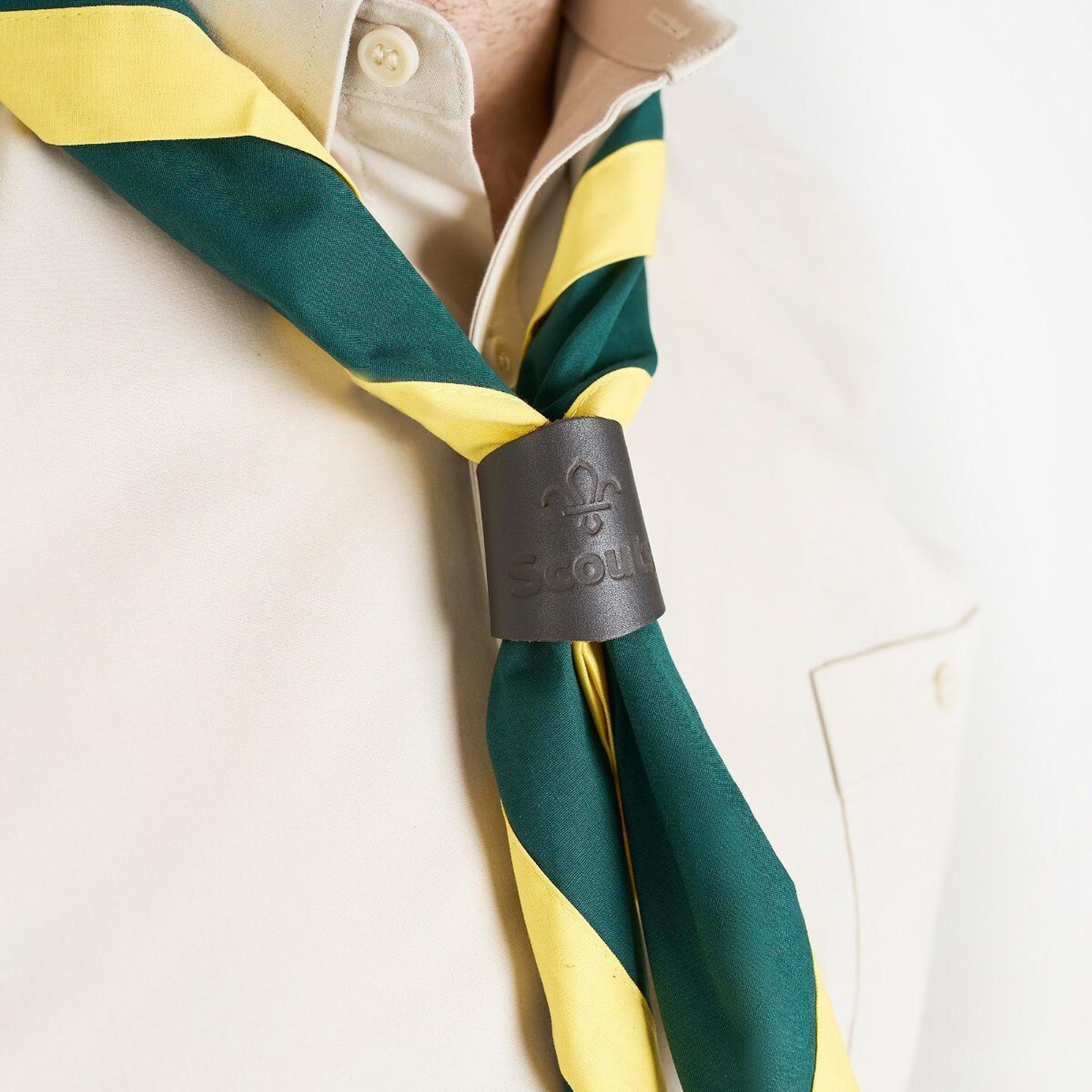 Scouts Official Uniform Embossed Leather Woggle