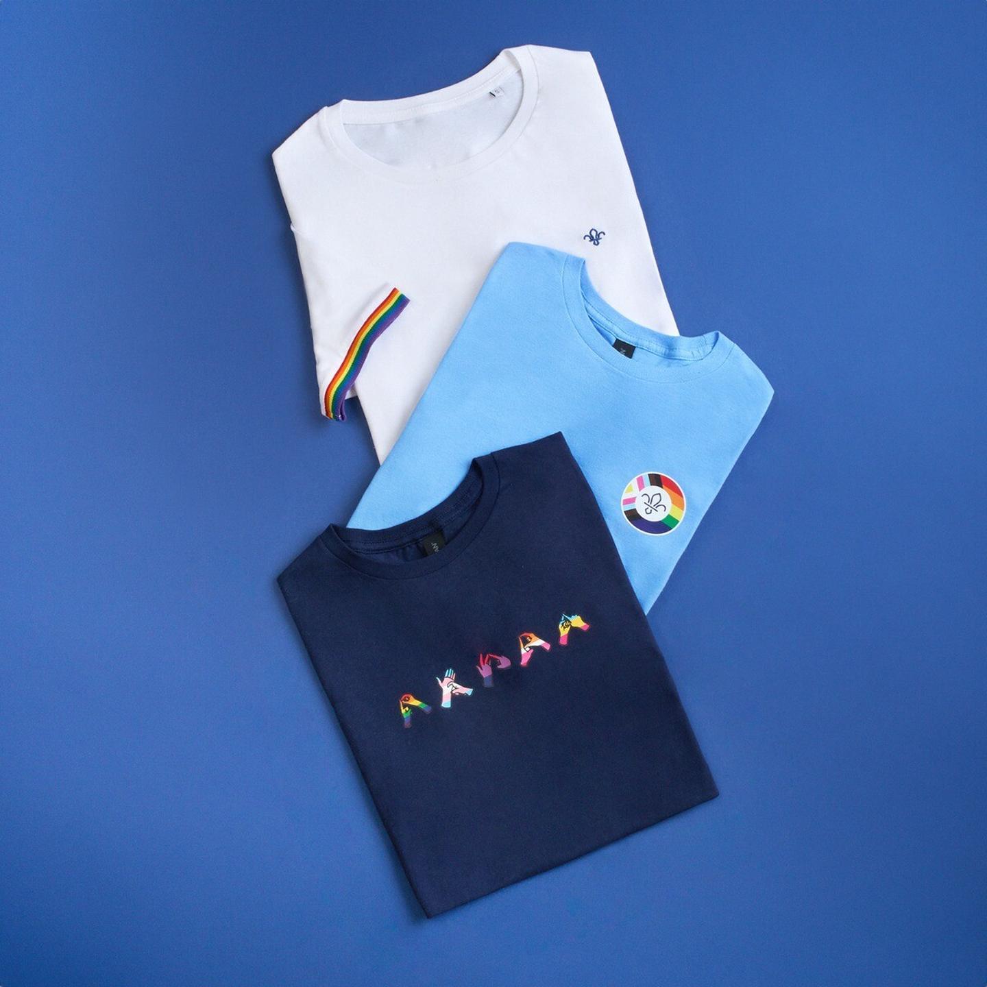 Scouts Pride Rainbow Trim T-Shirt | Scout Pride New in