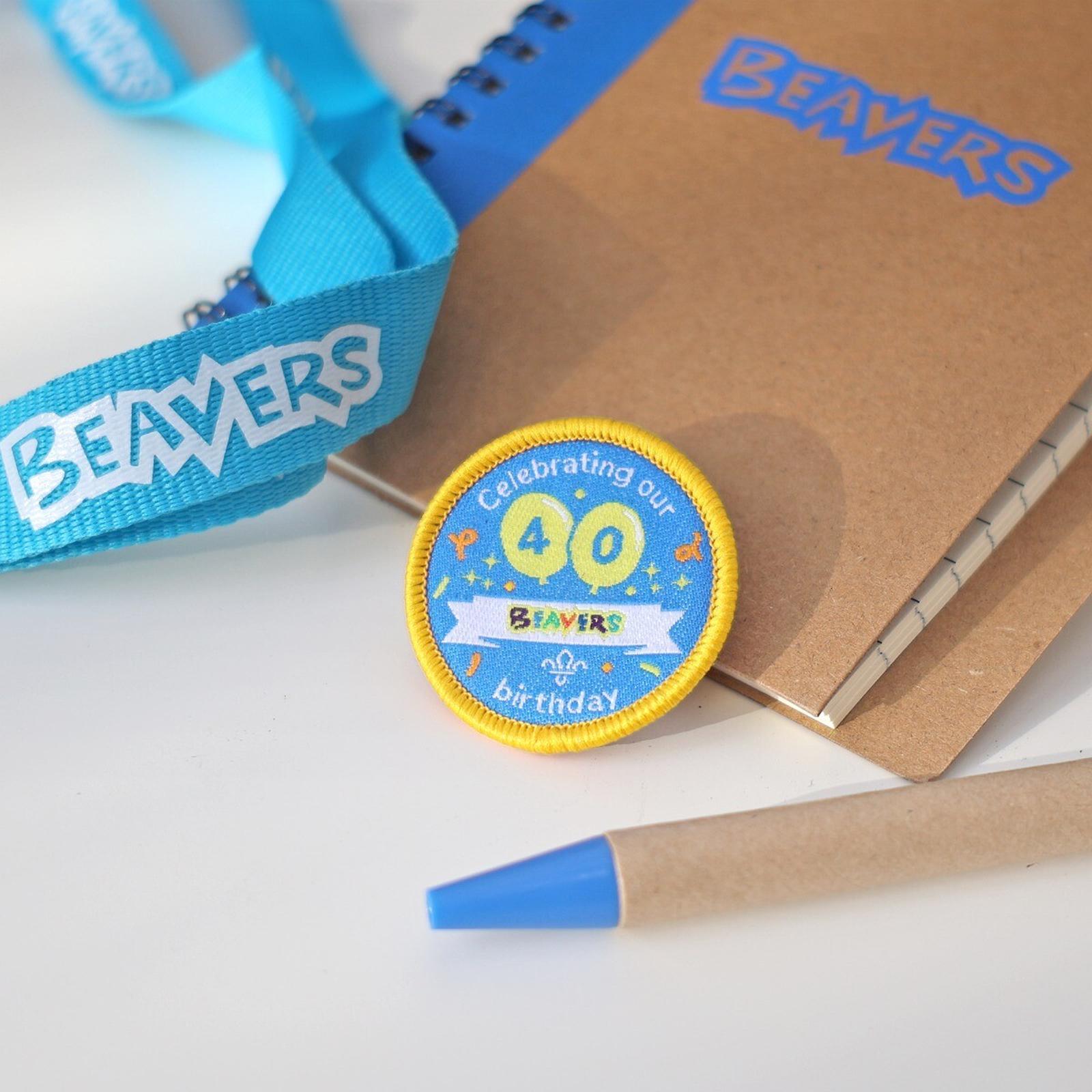 Beavers 40th Birthday Uniform Badge | Beaver Scouts | Scout Store