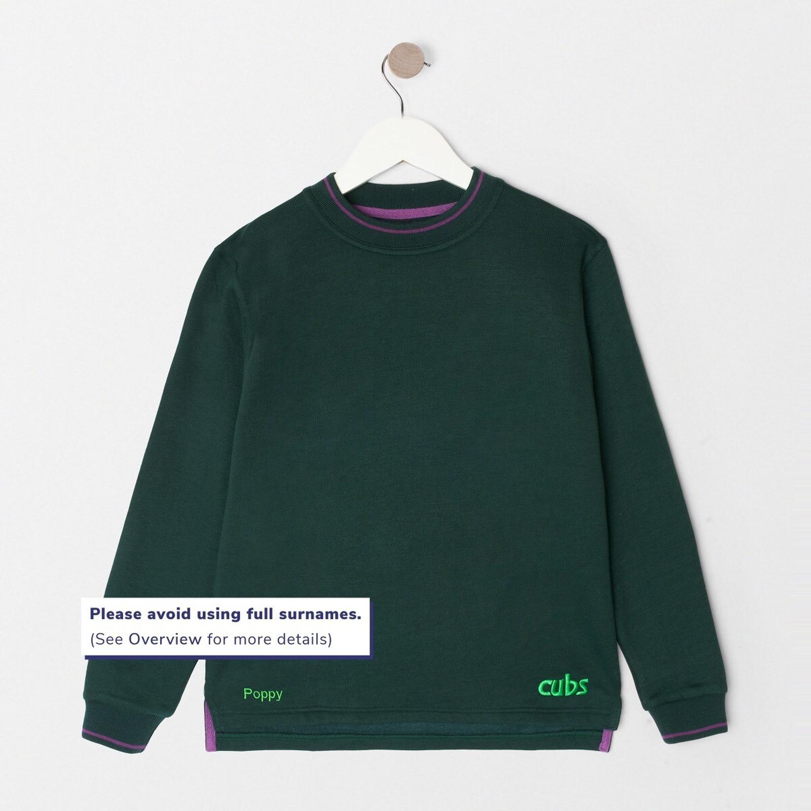 Cub Scouts Uniform Sweatshirt - Personalised | Cubs Uniform