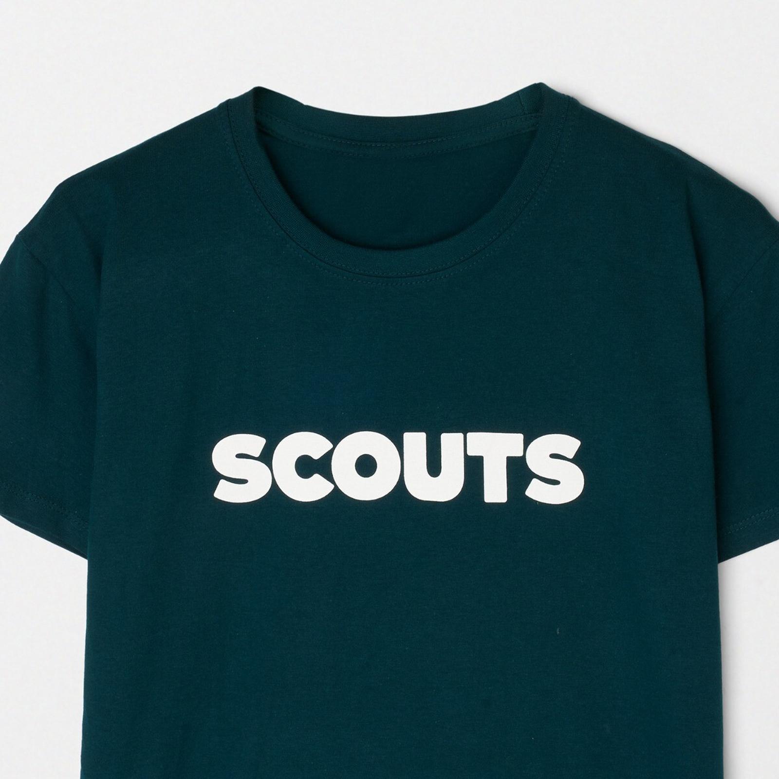 Scouts Section 100% Cotton Adult T-Shirt Petrol Blue S - 2XL