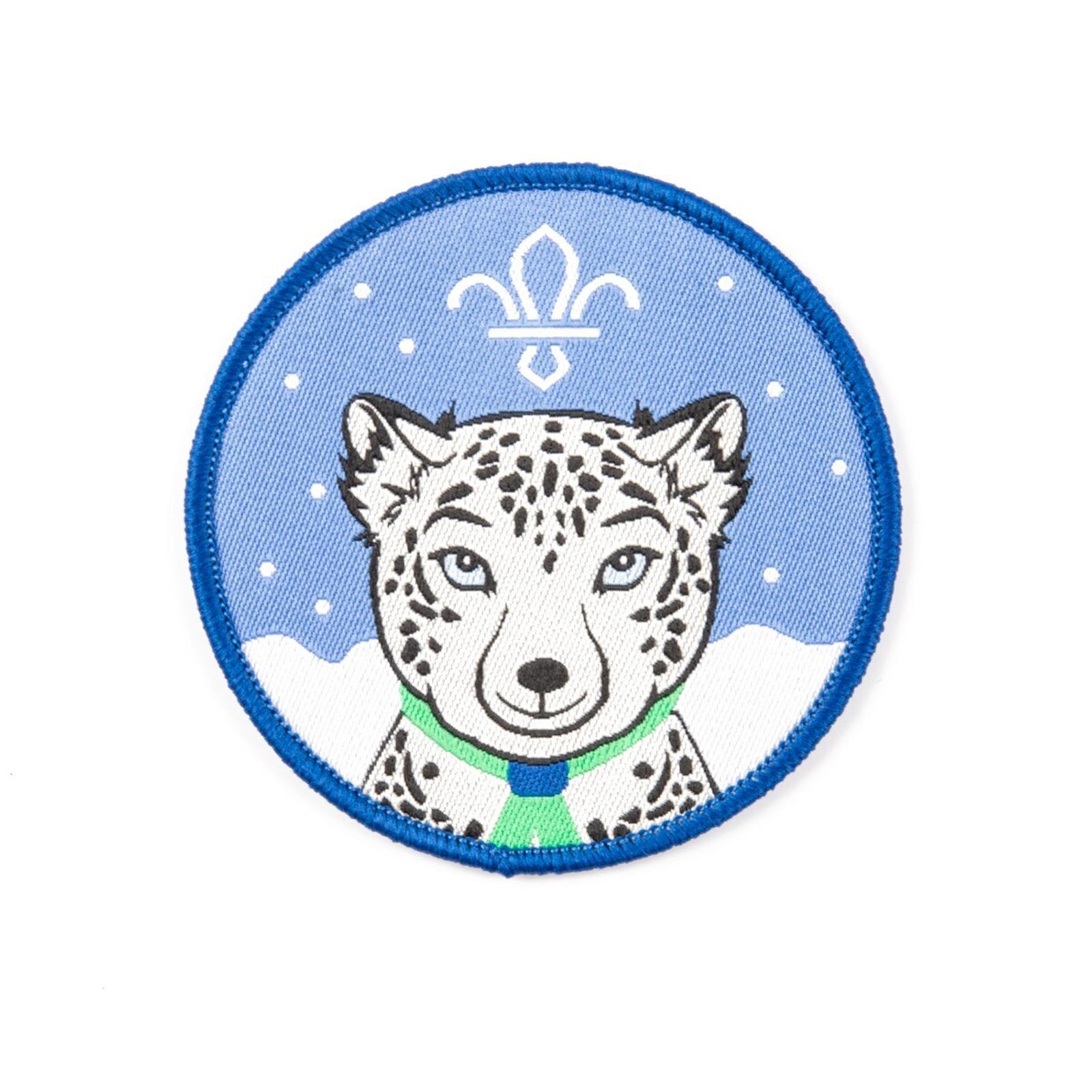 Scouts Christmas Snow Leopard Fun Badge