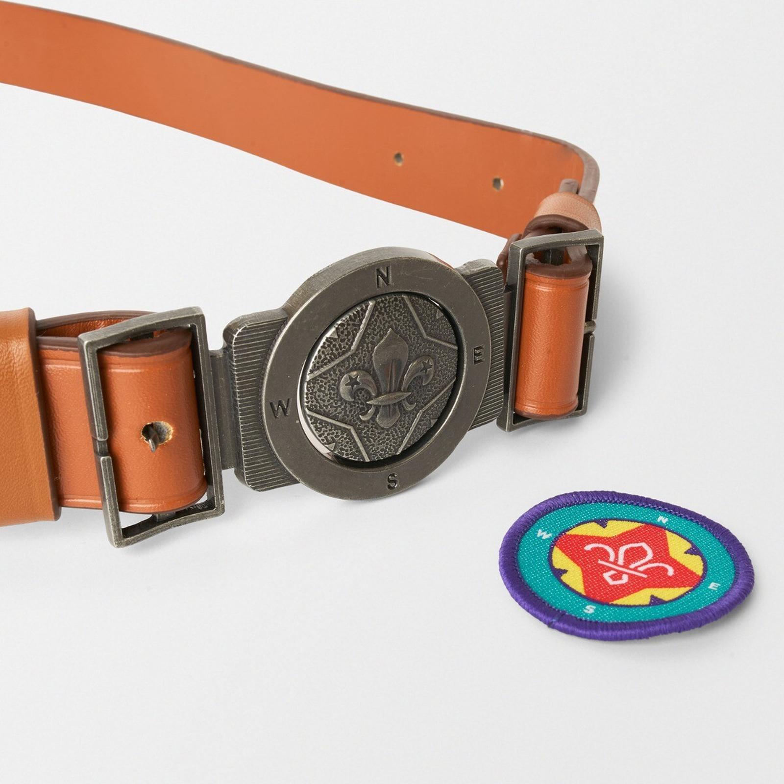 Explorer Scouts Leather Belt, Buckle and Badge Set