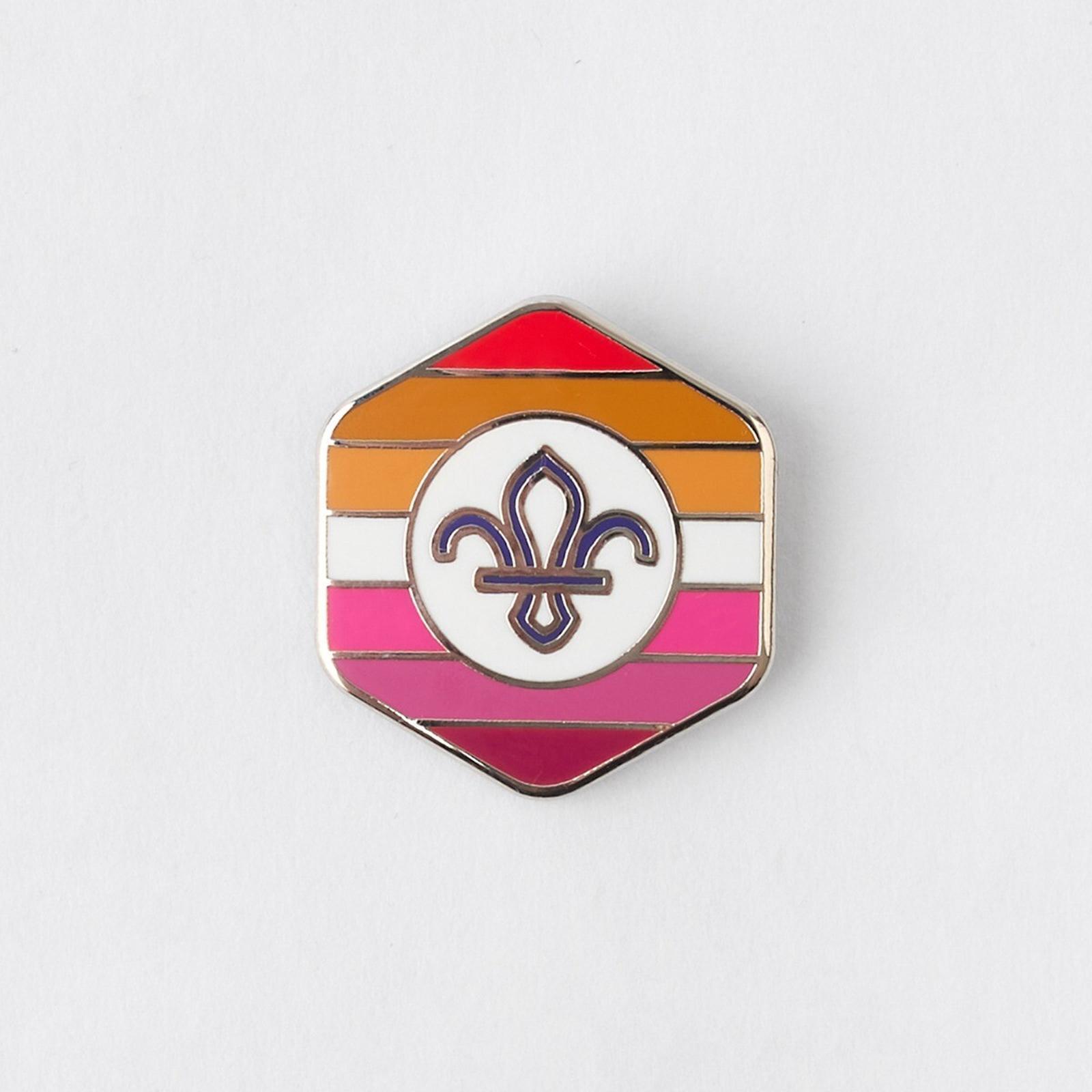 Scout Pride Pin Badge - Lesbian Flag | Scout Store