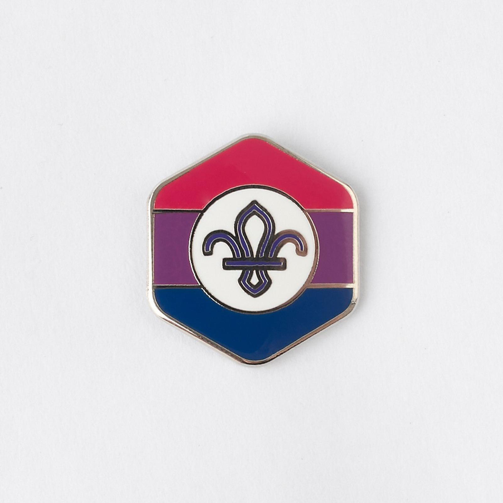 Scout Pride Metal Pin Badge Bisexual Flag Scout Store