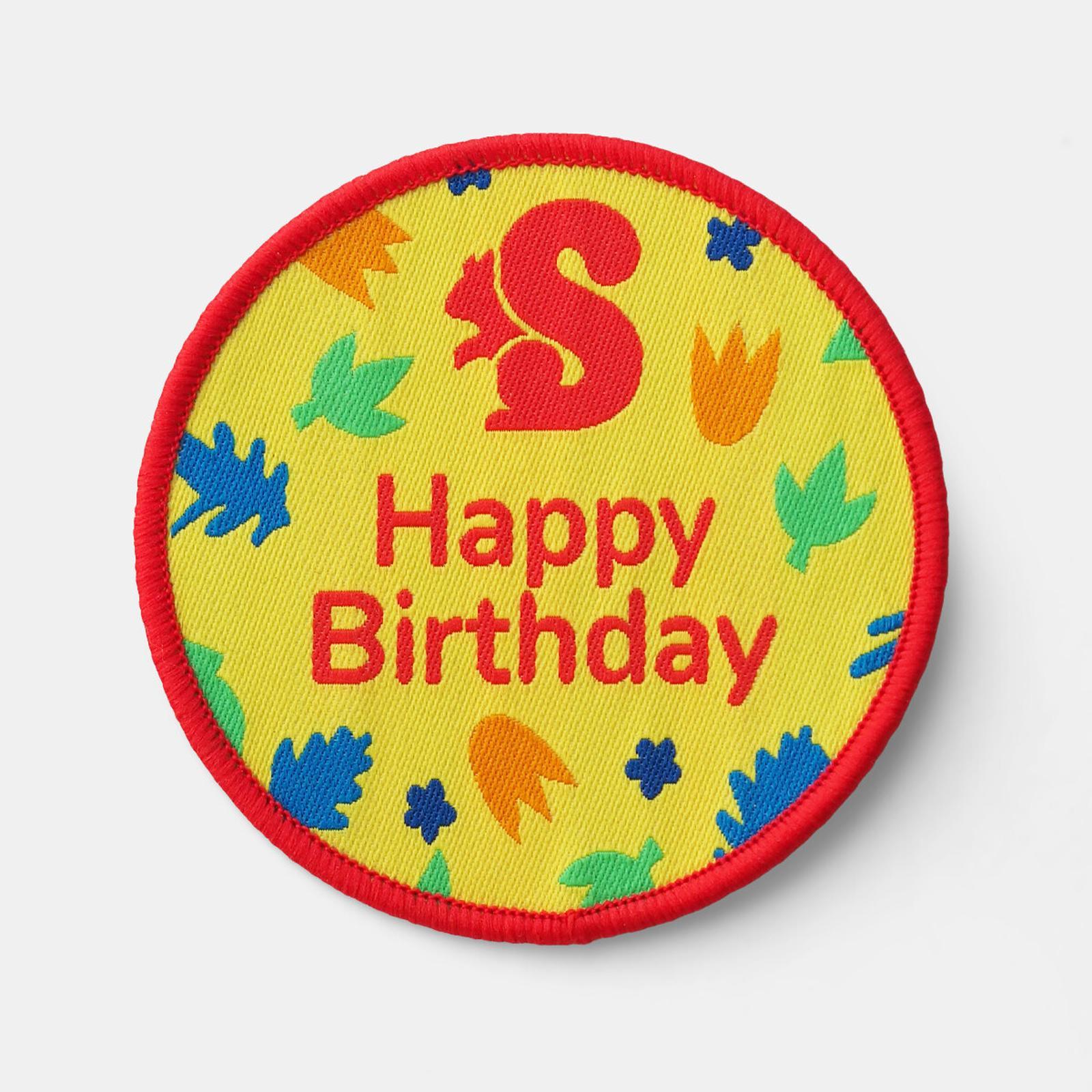 Squirrel Scouts Happy Birthday Blanket Badge
