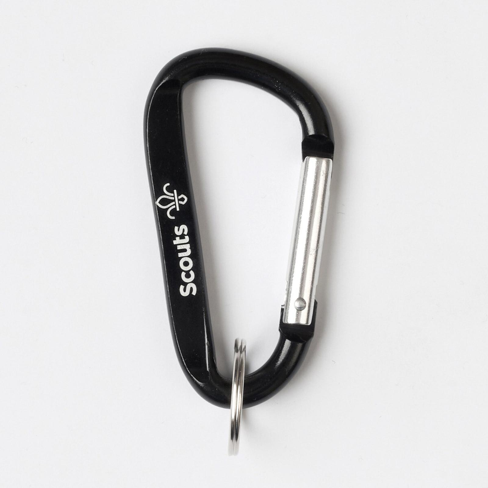 Carabiner Keyring / Keychain | Aluminium | Engraved Scouts Logo