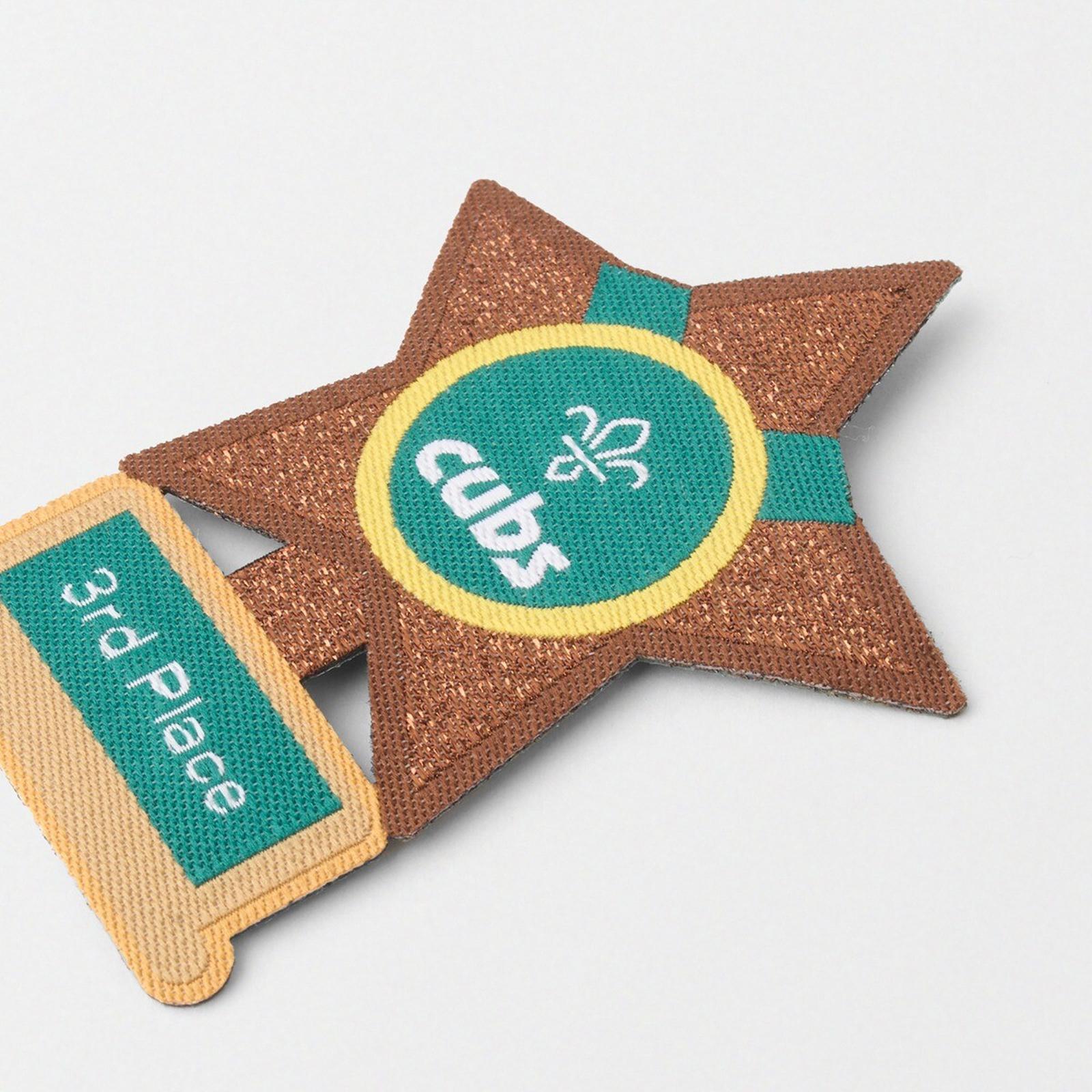 Cub Scouts Iron-On Blanket Badge - Trophy 3rd Place