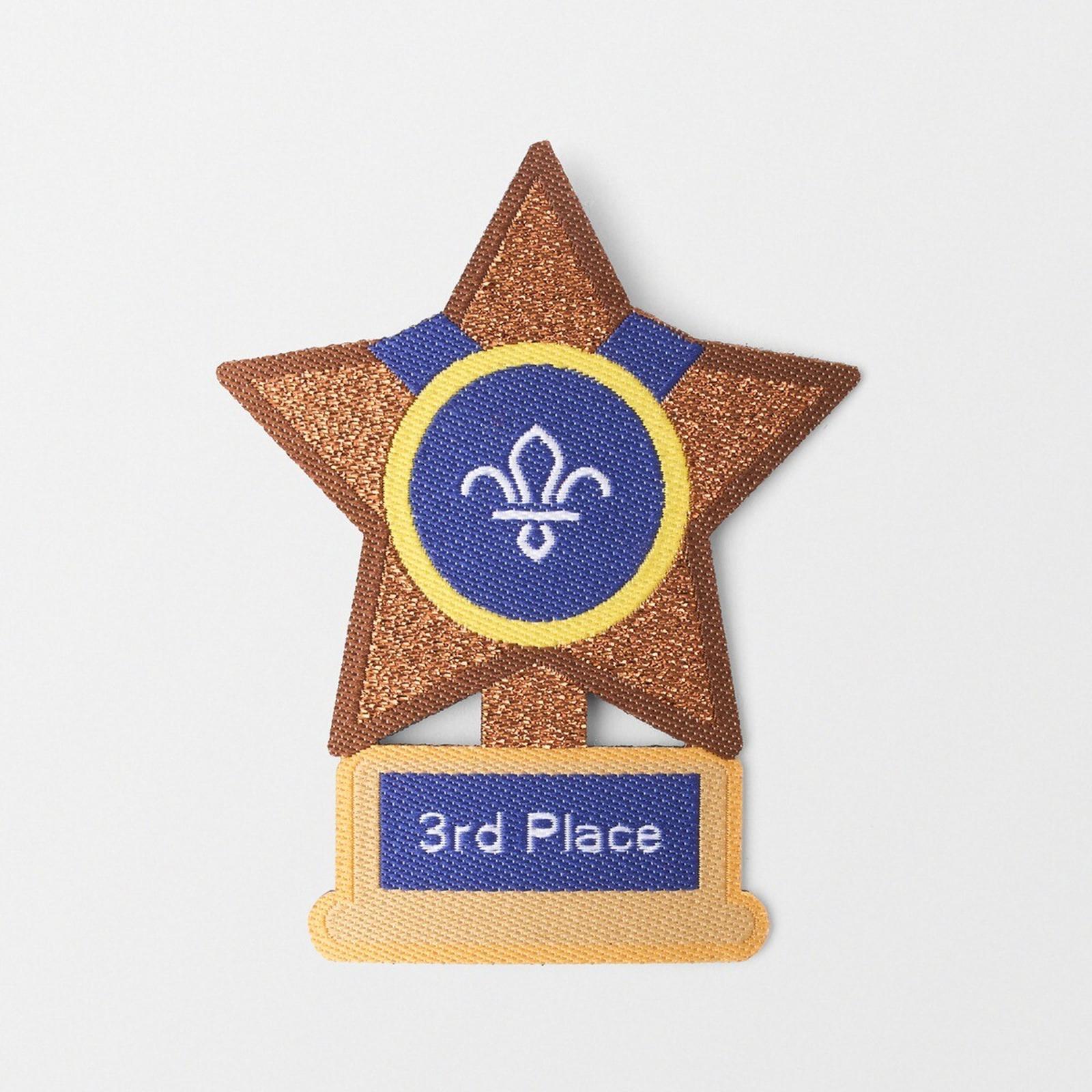 Scouts FDL Iron-On Blanket Badge - Trophy 3rd Place