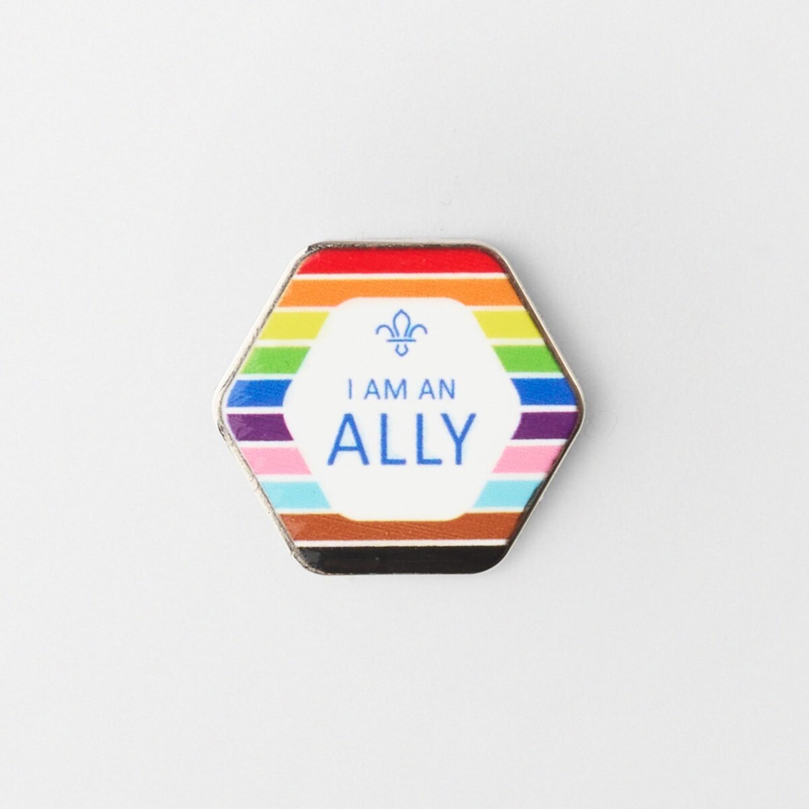 Scout Pride Ally Pin Badge | Pride Ally Badge