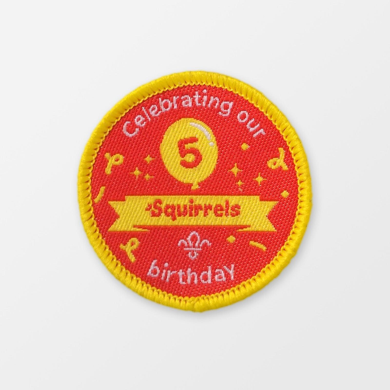 Squirrels 5th Birthday Uniform Badge | Squirrel Scouts | Scout Store