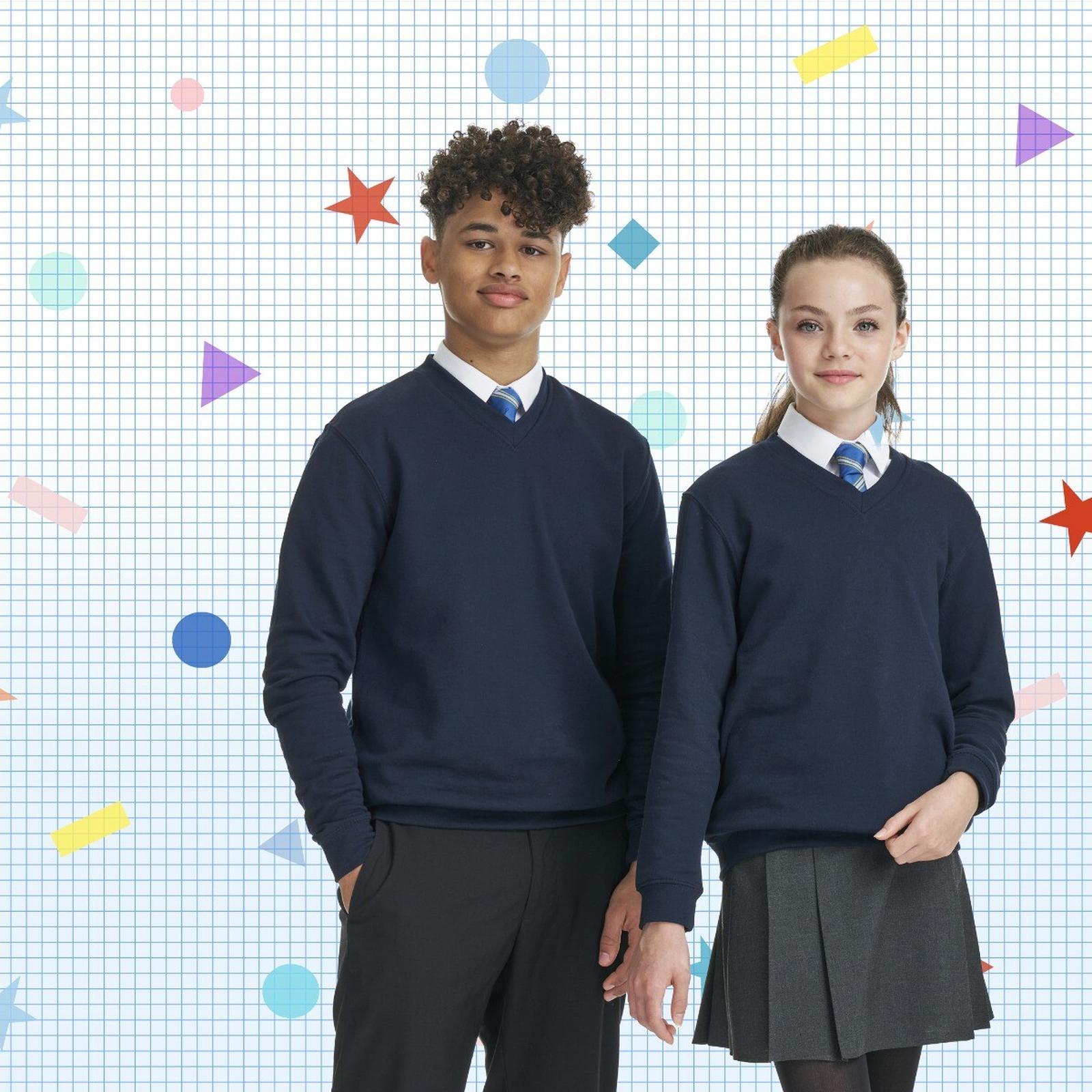 Senior Navy Blue School Sweatshirt - V-Neck | School Uniform