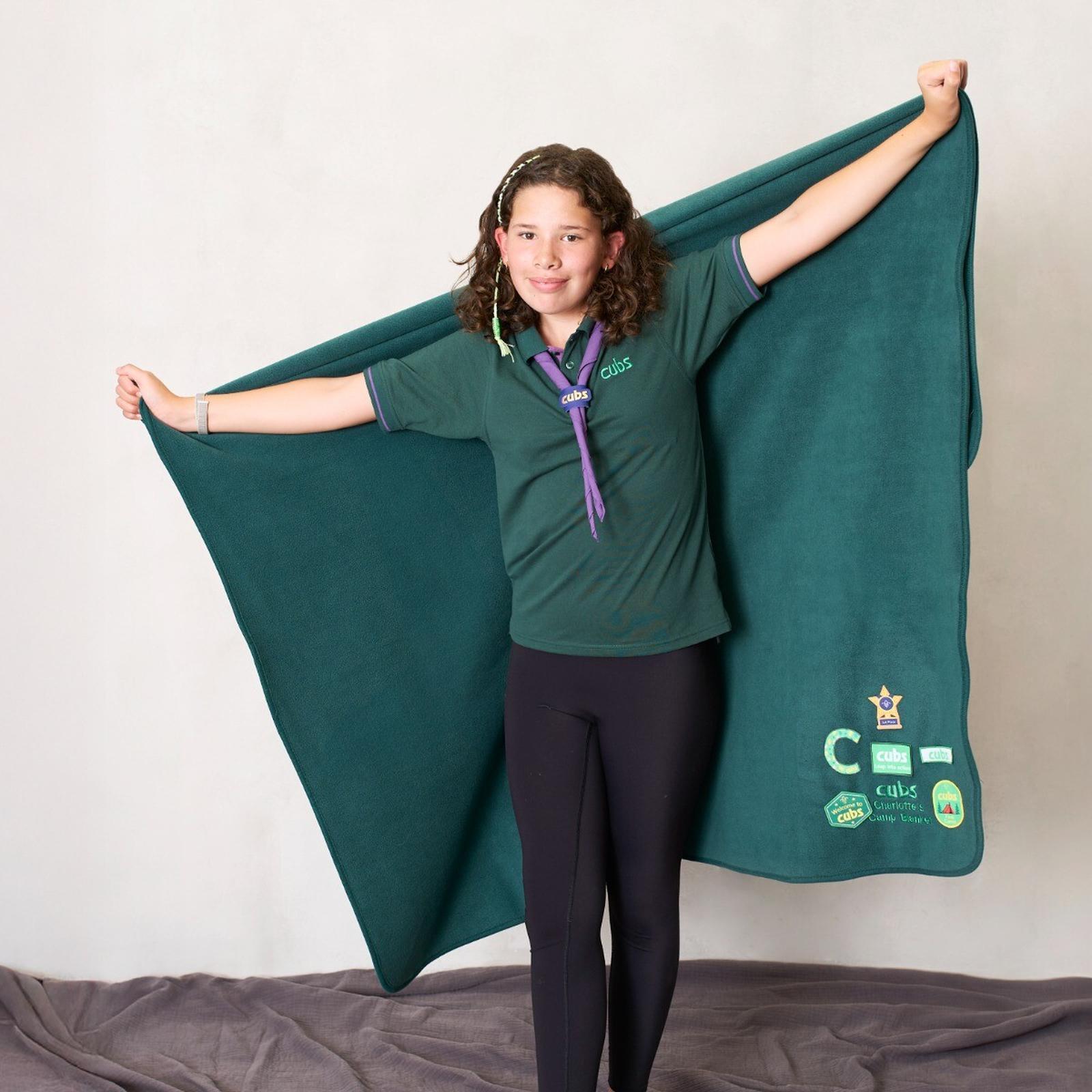 Cub Scouts Green Fleece Blanket 170 x 130cm