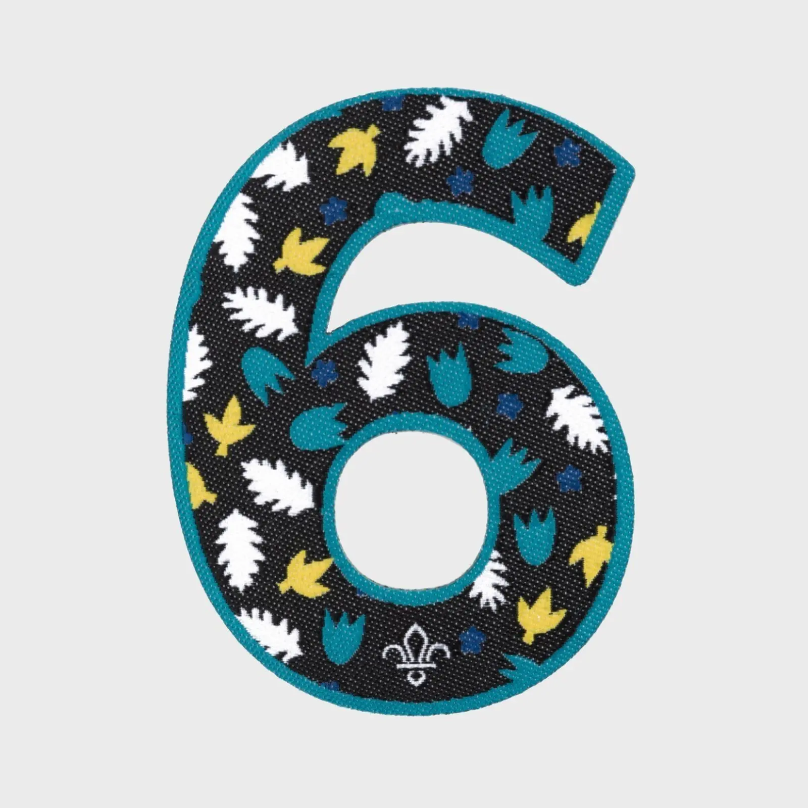 Iron-On Number Badge - 6 | Numerical Badge / Patch