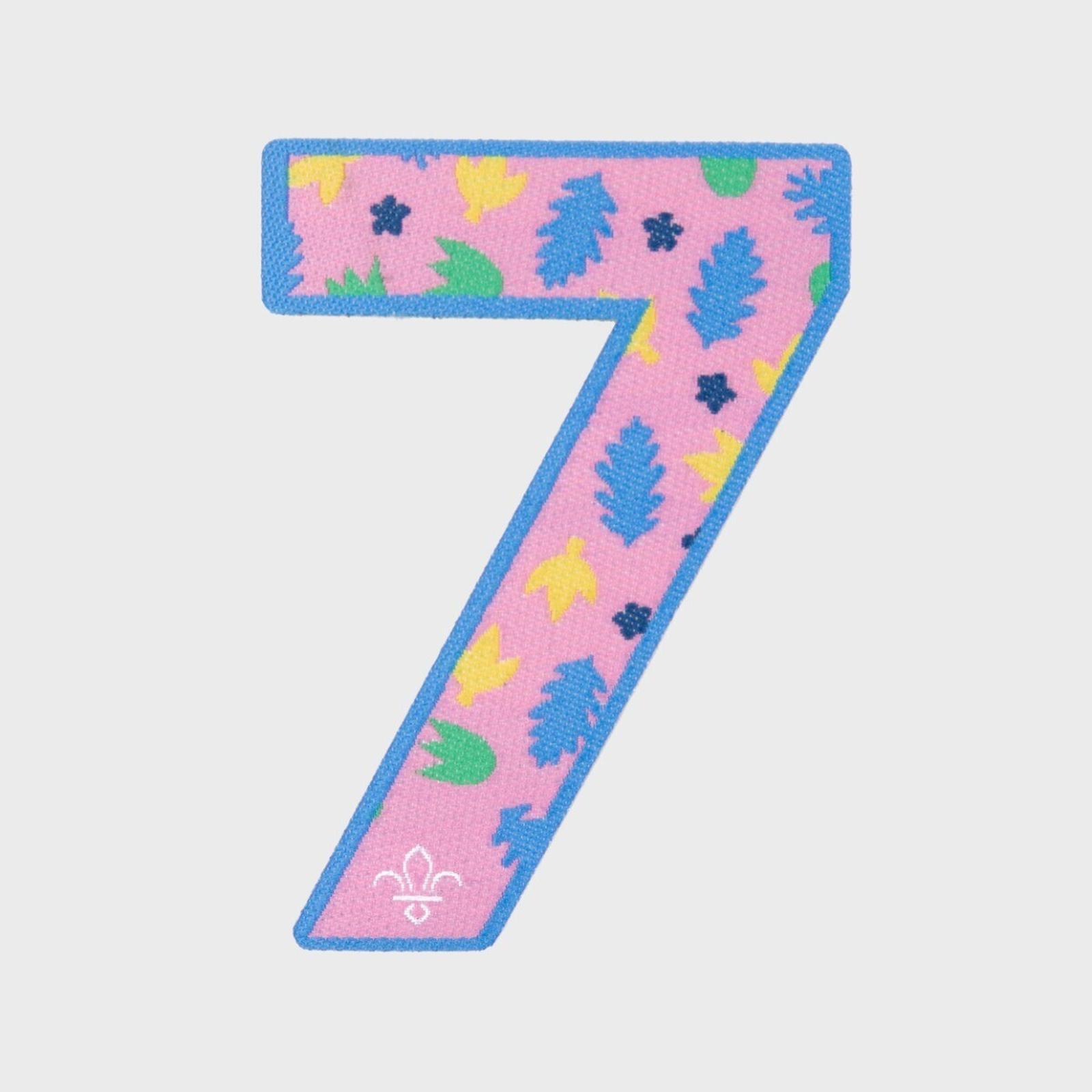 Iron-On Number Badge - 7 | Numerical Badge / Patch