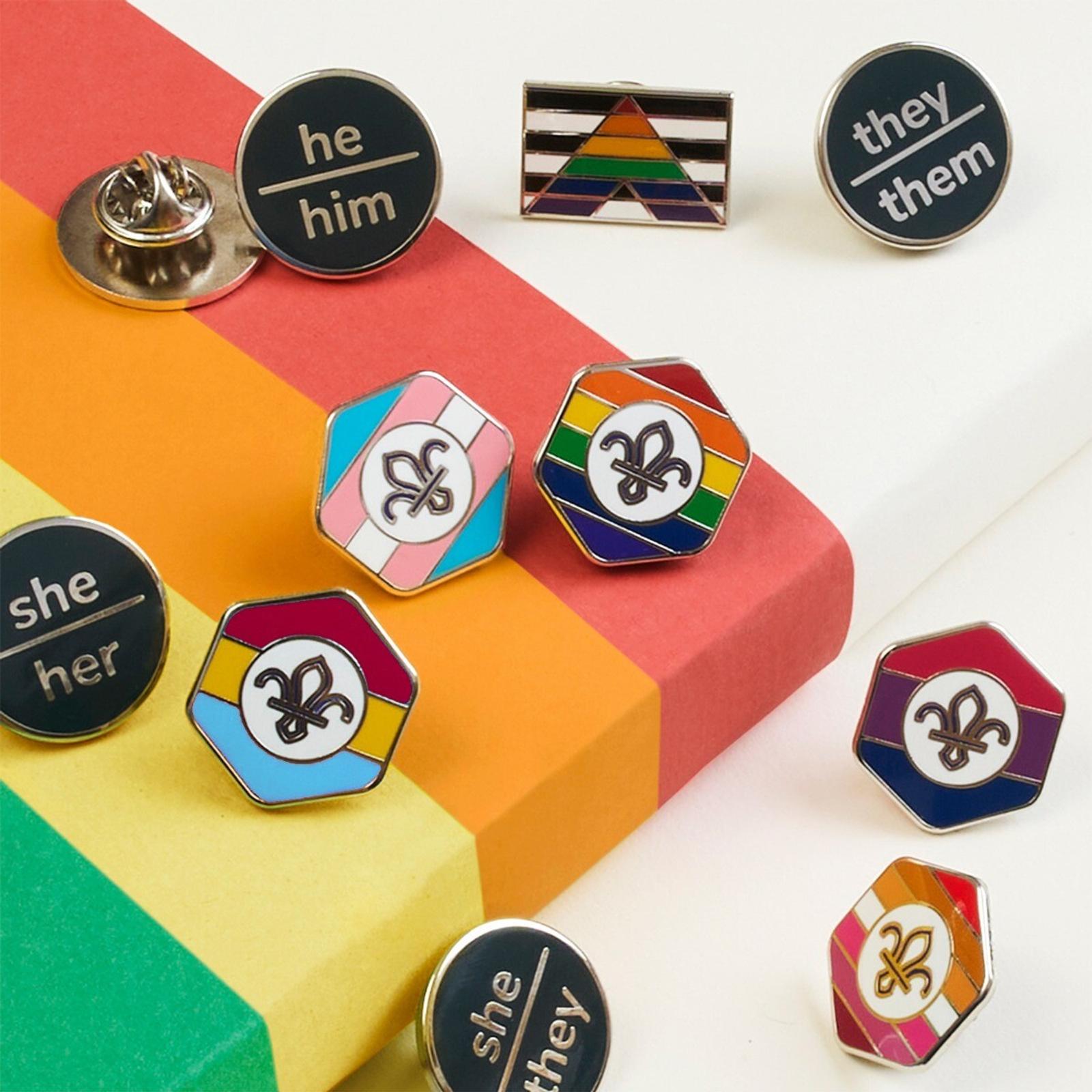 Scout Pride Metal Pin Badge Bisexual Flag Scout Store
