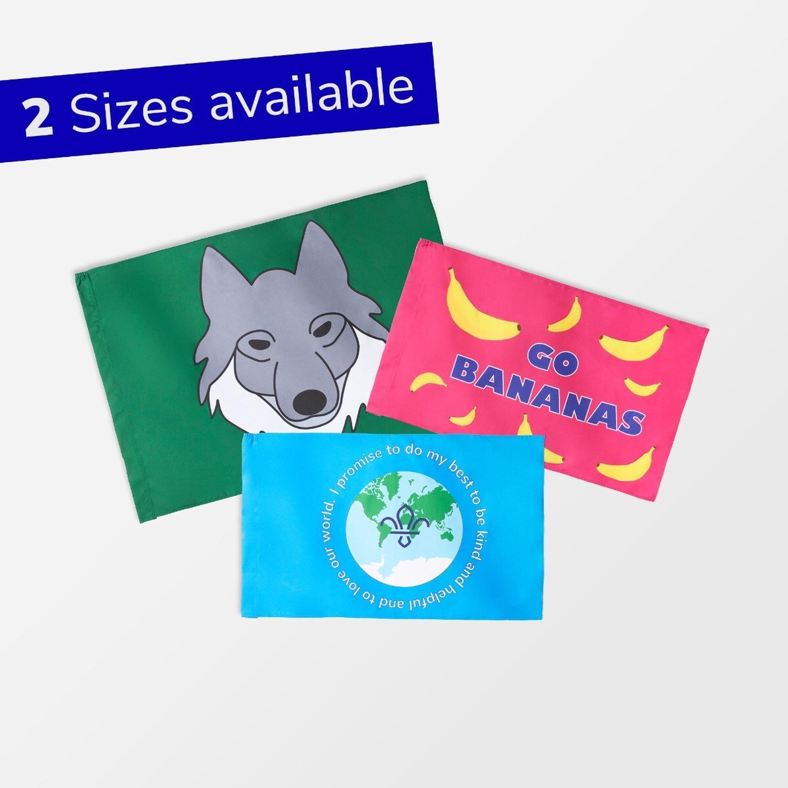 Personalised Custom Printed Flag - 90 x 60cm | Scout Store