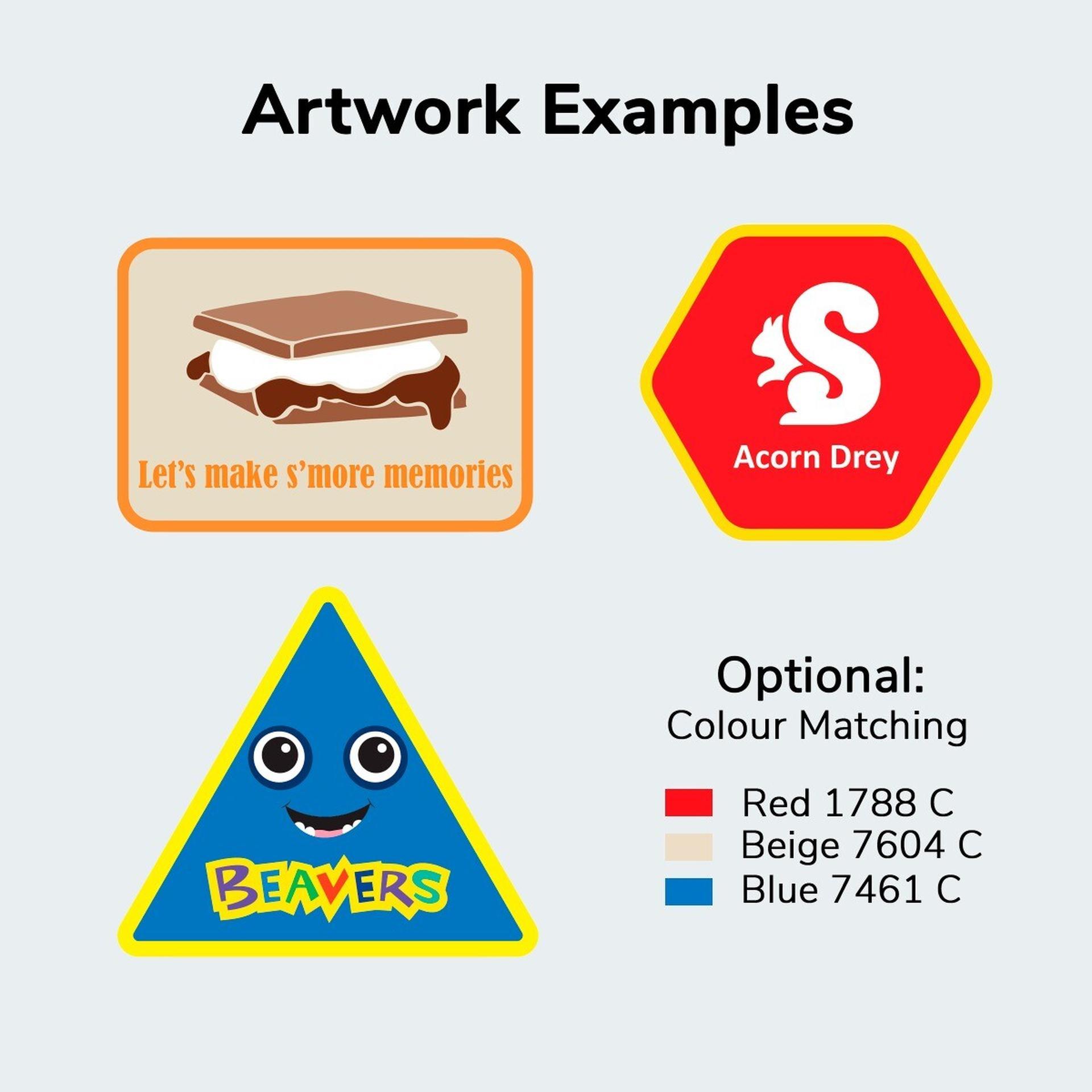Personalised Custom Printed Badge - Triangle | Scout Store