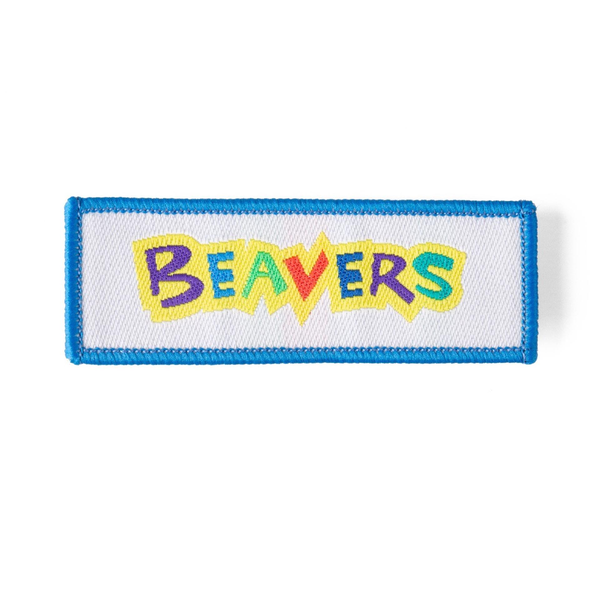 Beaver Scouts Logo Woven Badge 7 x 2.3cm