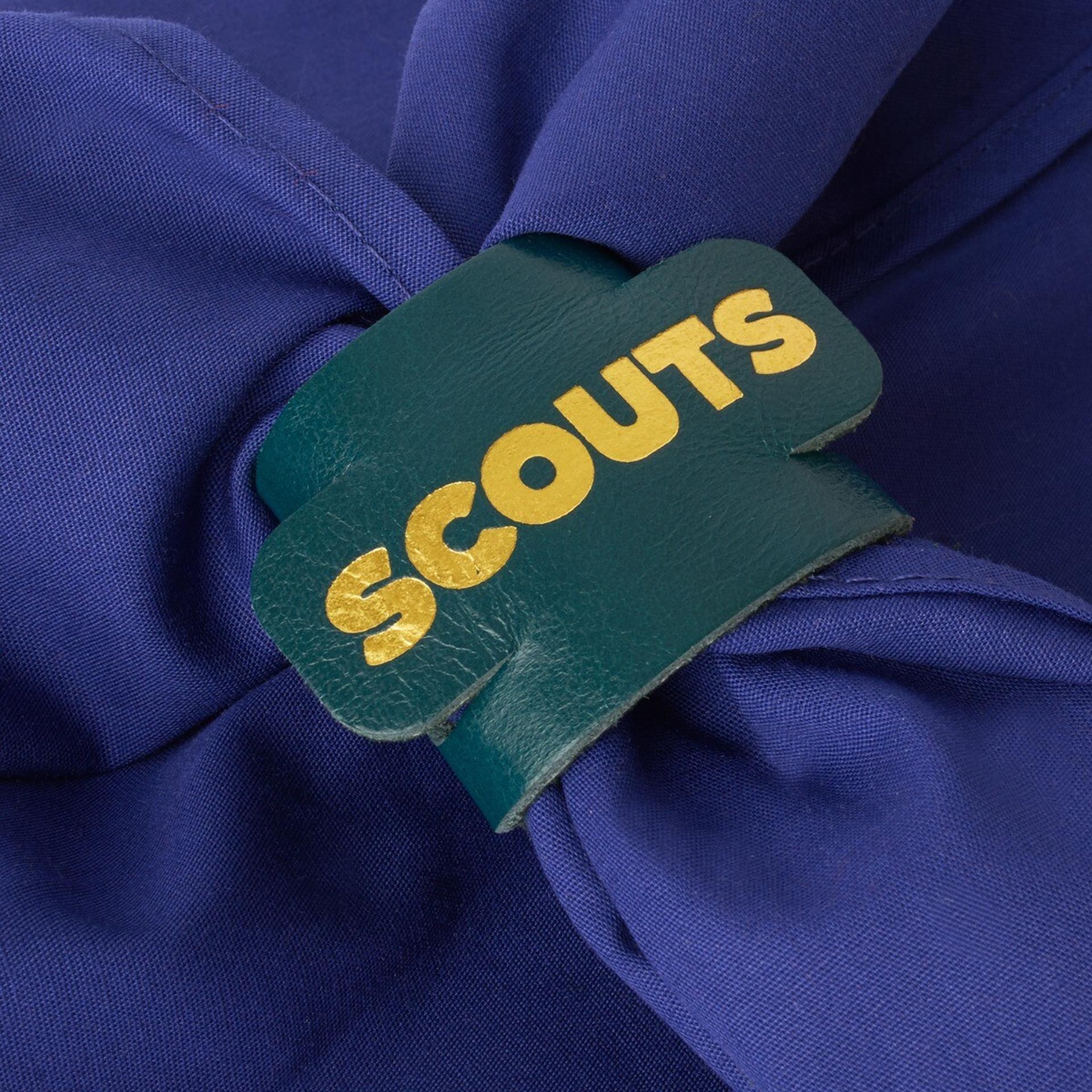 Scouts Section Embossed Quality Leather Woggle