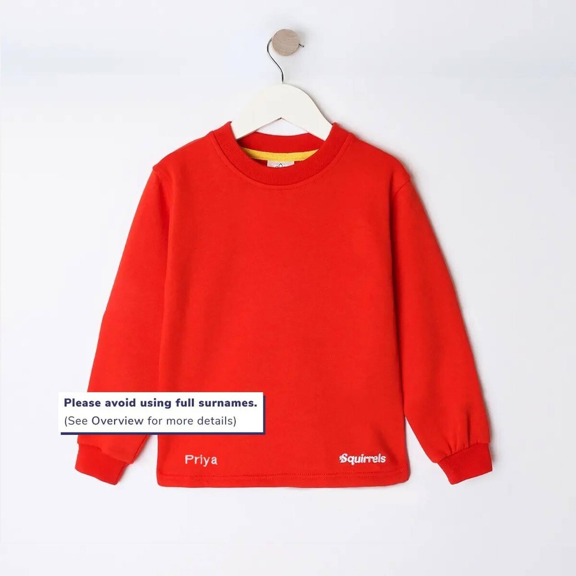 Squirrel Scouts Uniform Sweatshirt - Personalised | Squirrels Uniform