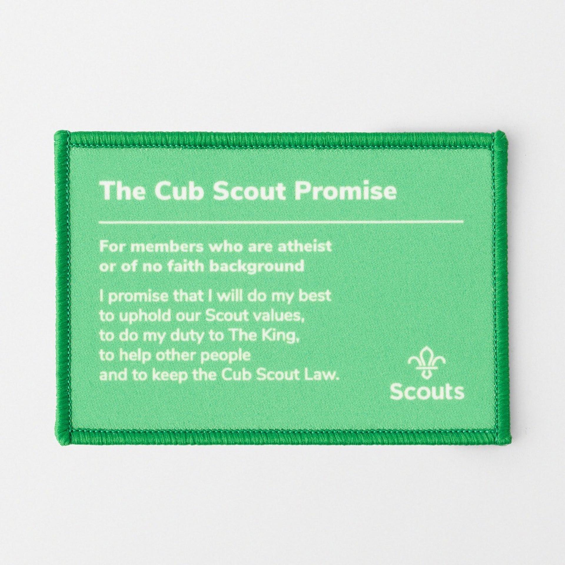 Cub Scouts Promise Badge - Atheist / No Faith | Scout Store