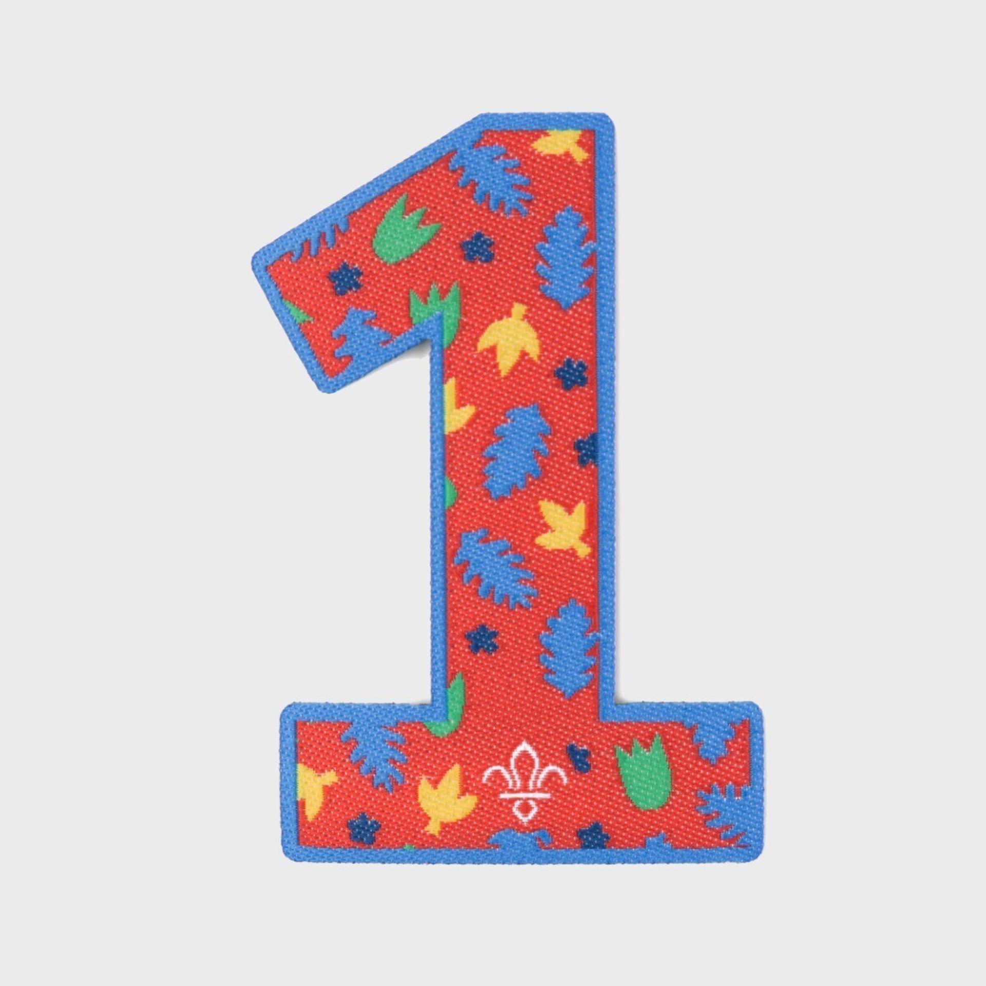 Iron-On Number Badge - 1 | Numerical Badge / Patch