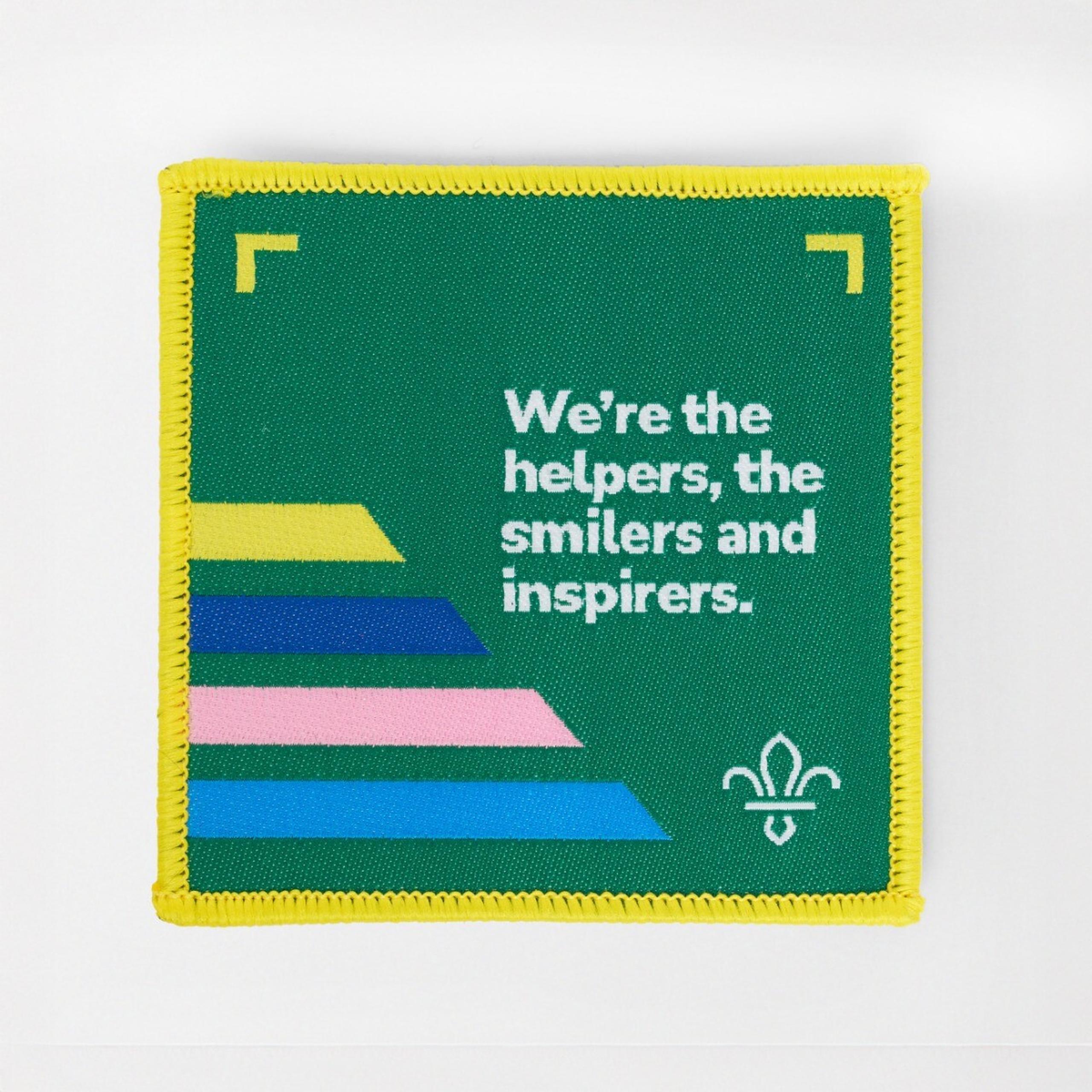 Scouts Volunteers - We're the helpers Blanket Badge | Scouts Store