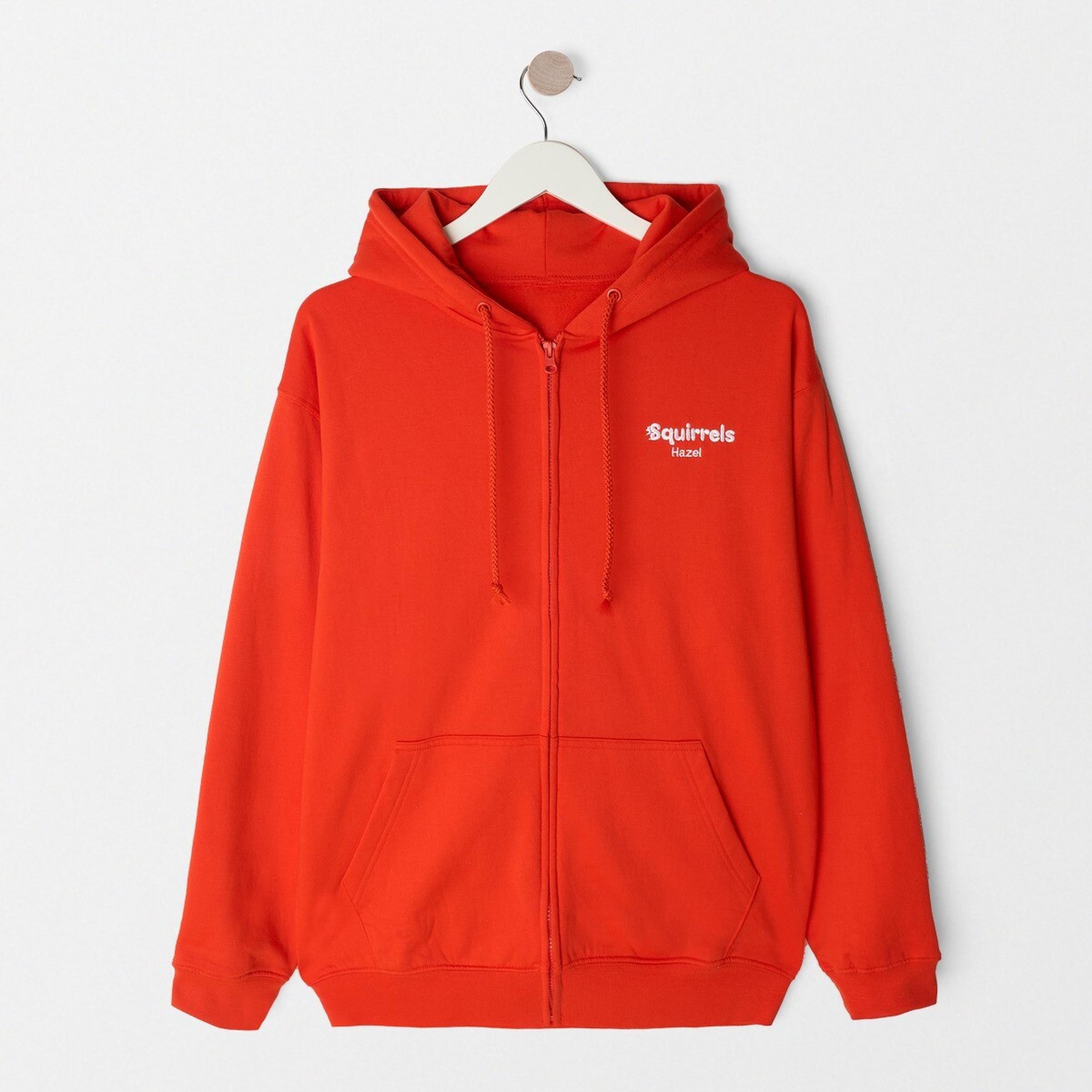 Personalised Squirrels 5th Birthday Zip Hoodie - Adult