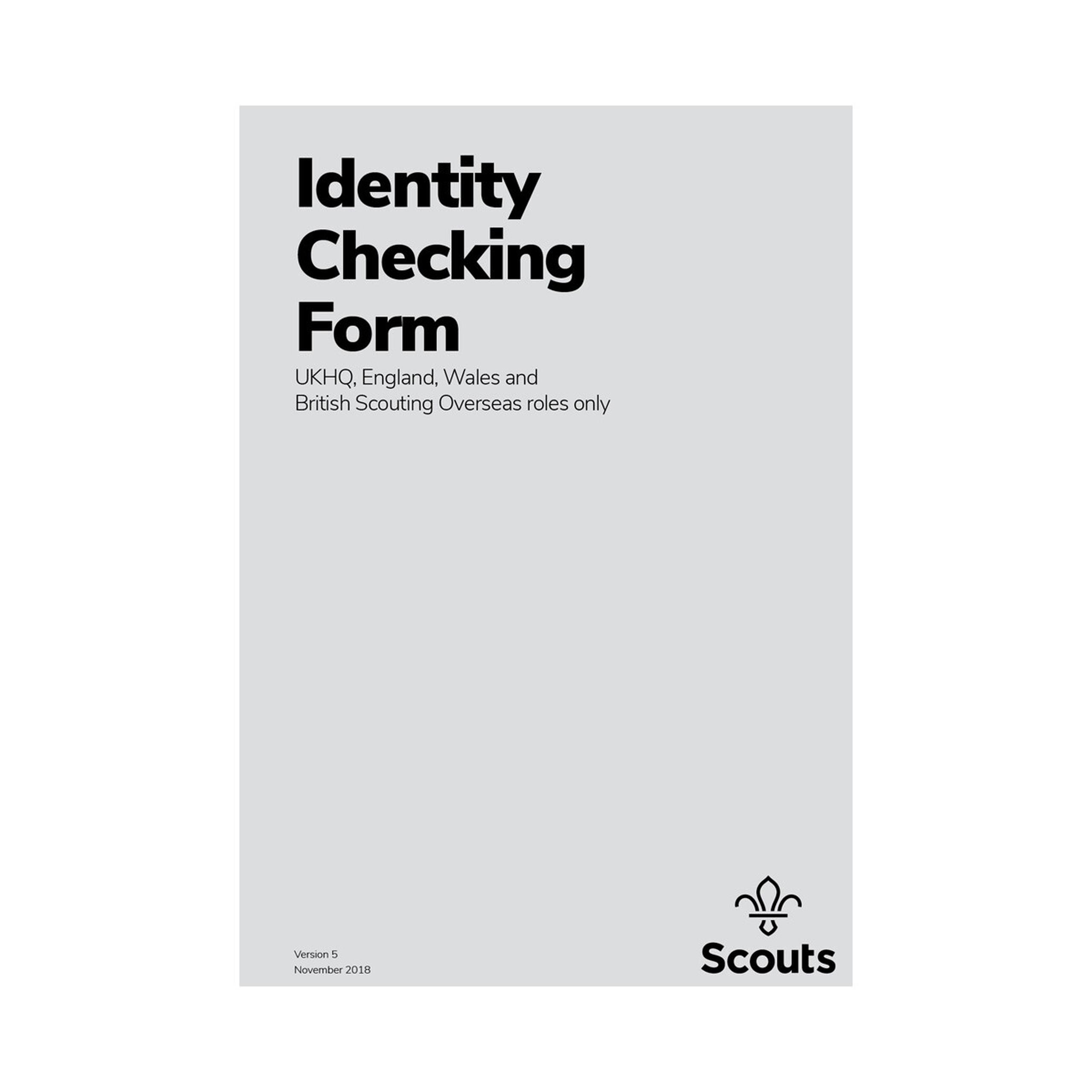 ID Checking Form Volunteer Leaders