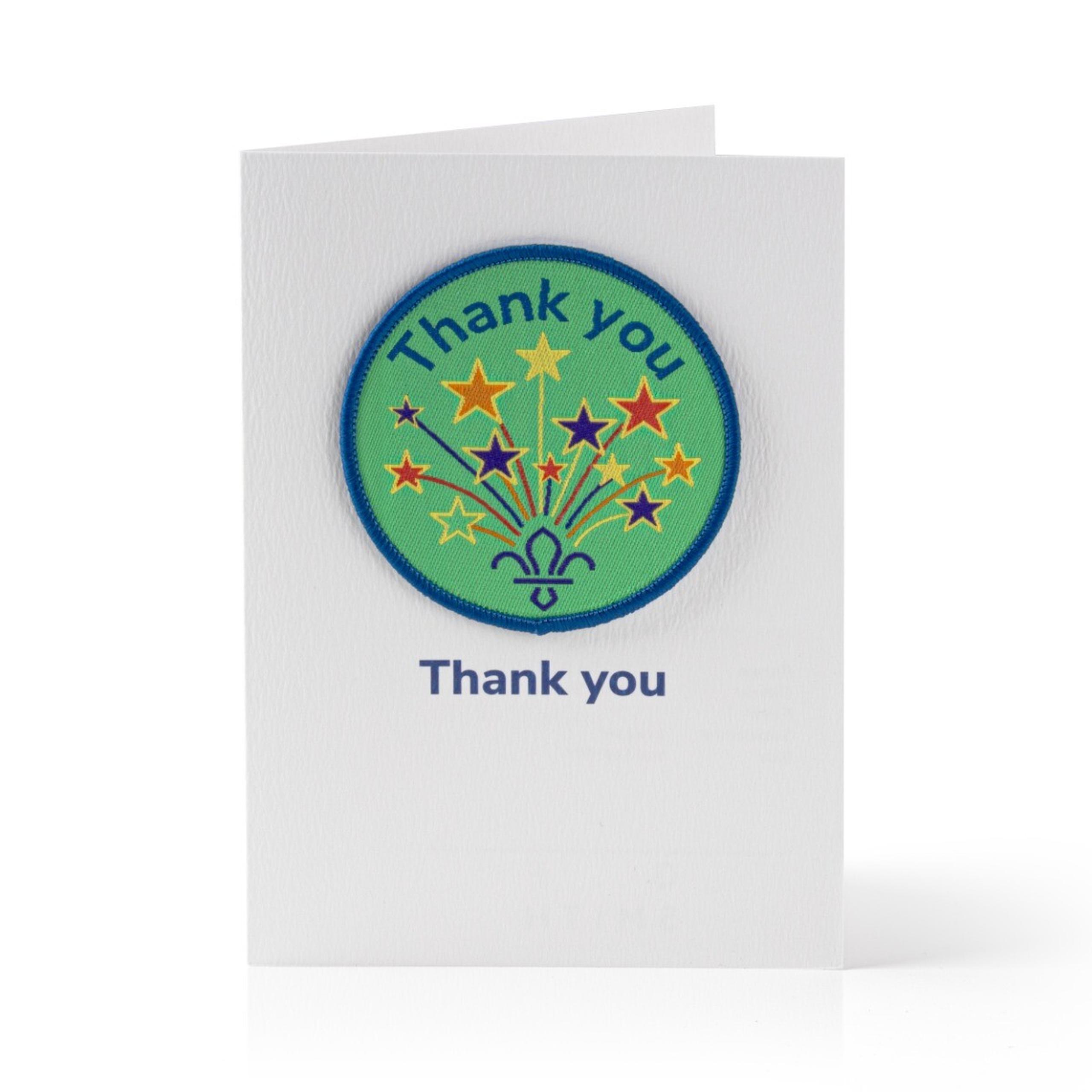 Scouts Thank You Card with Woven Badge and Envelope | Scouts Gifts