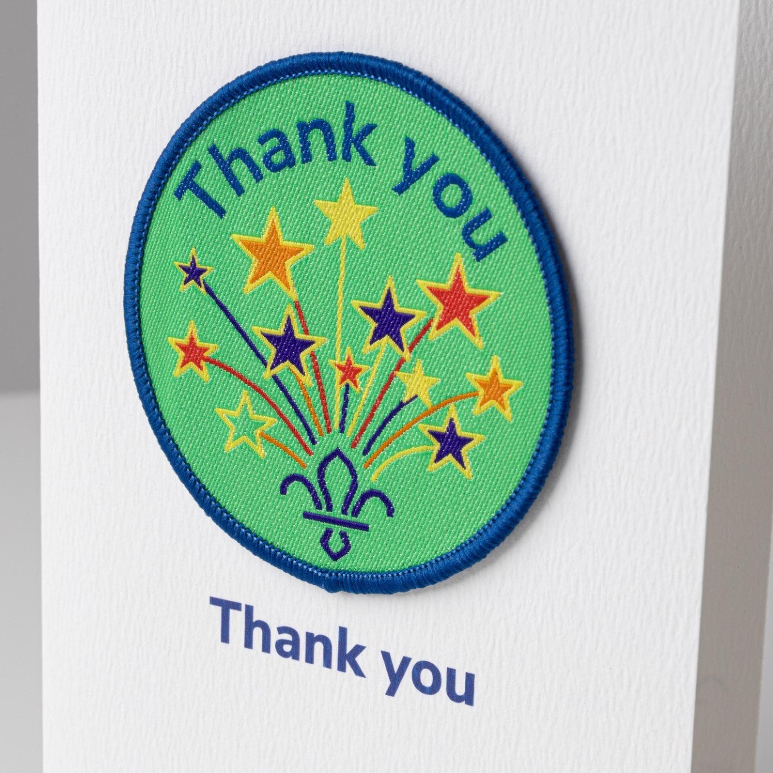 Scouts Thank You Card with Woven Badge and Envelope | Scouts Gifts