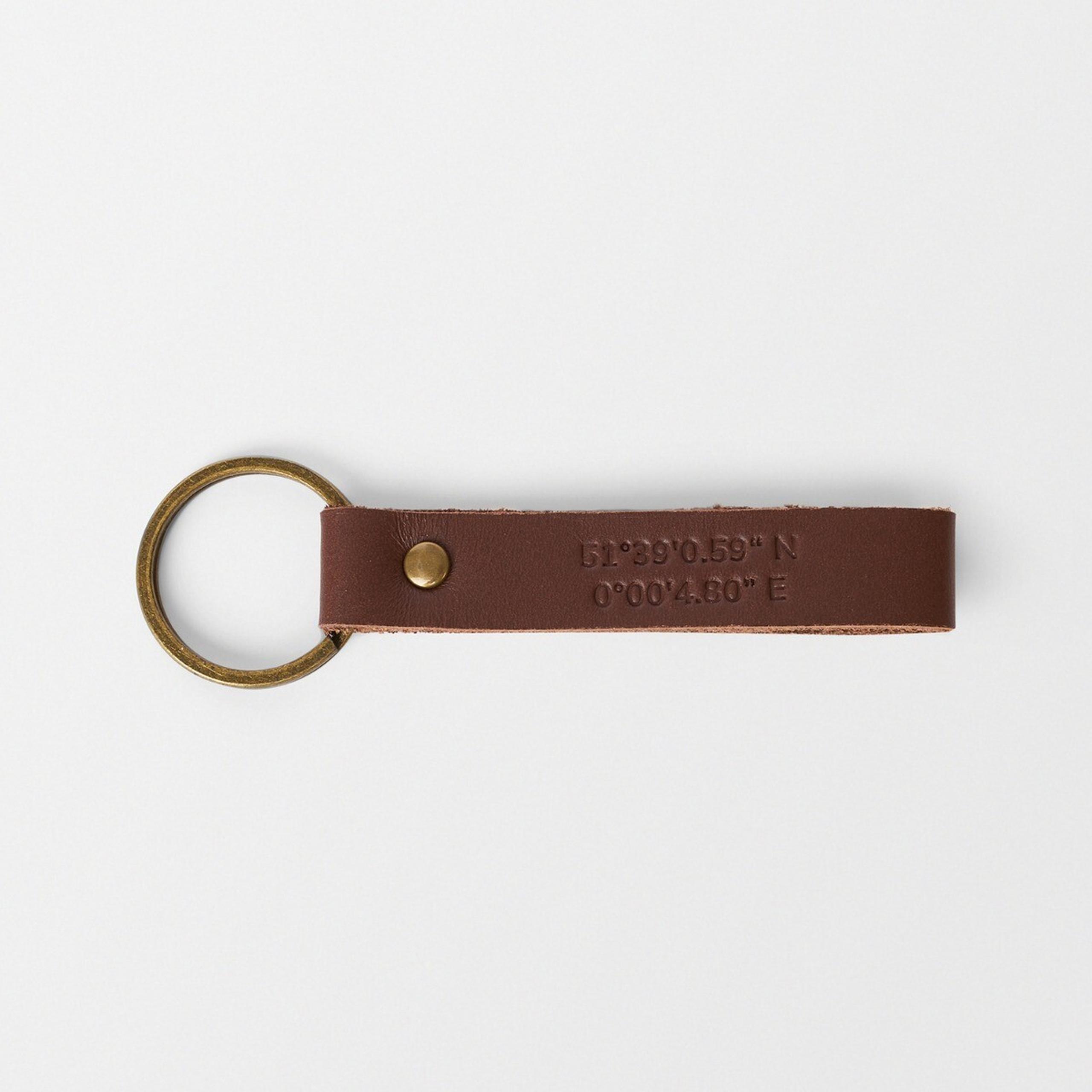Scouts Leather Coordinates Keyring | Scouts Gifts