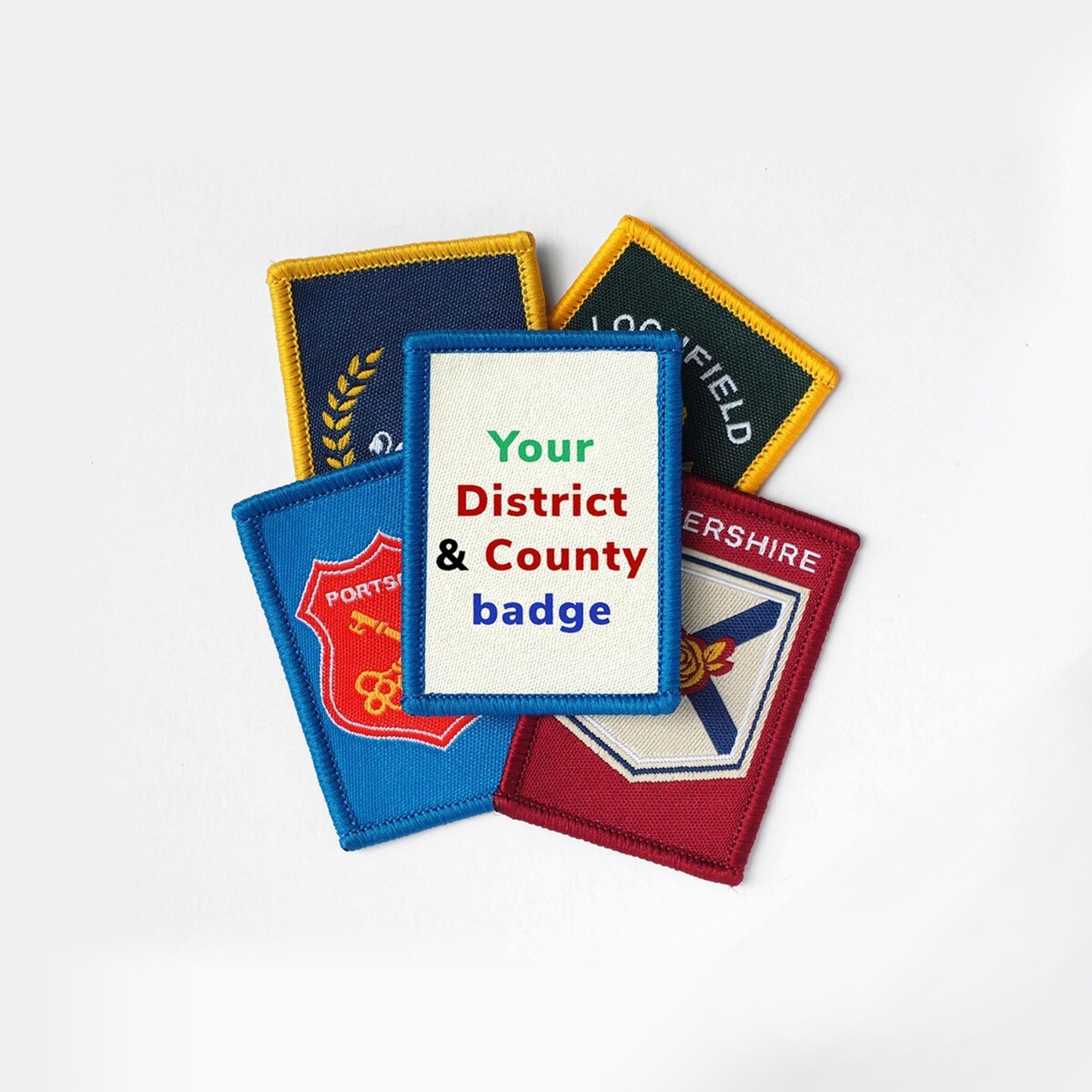 Scouts District / County Custom Printed Badge - Small