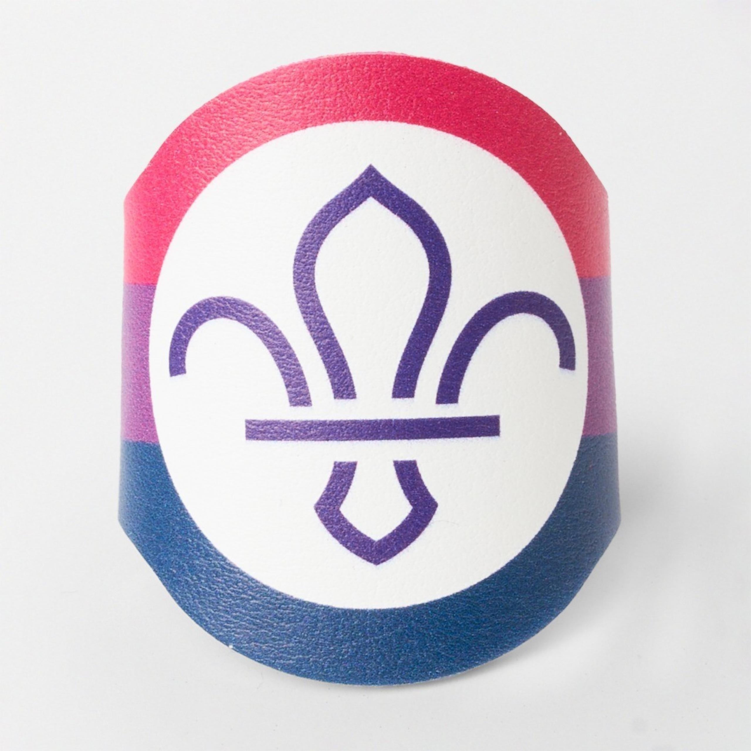 Scout Pride PU Woggle - Bisexual Flag | Bisexual Pride Woggle