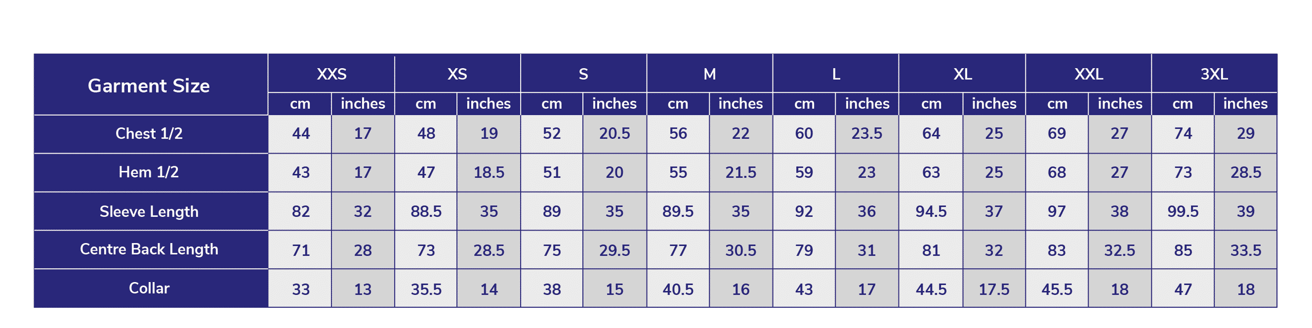 Scout Store Size Guide