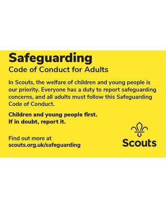 Scouts Yellow Card Poster - Safeguarding Code of Conduct for Adults ...