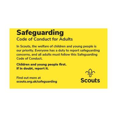 Scouts Yellow Card - Safeguarding Code of Conduct for Adults