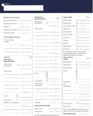 Explorer Scout Young Leader Log Book Scouts Sections