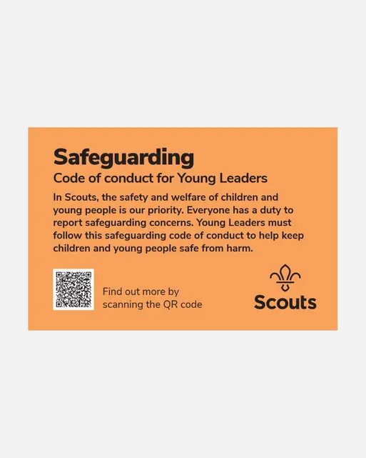 Scouts Yellow Card Poster - Safeguarding Code of Conduct for Adults