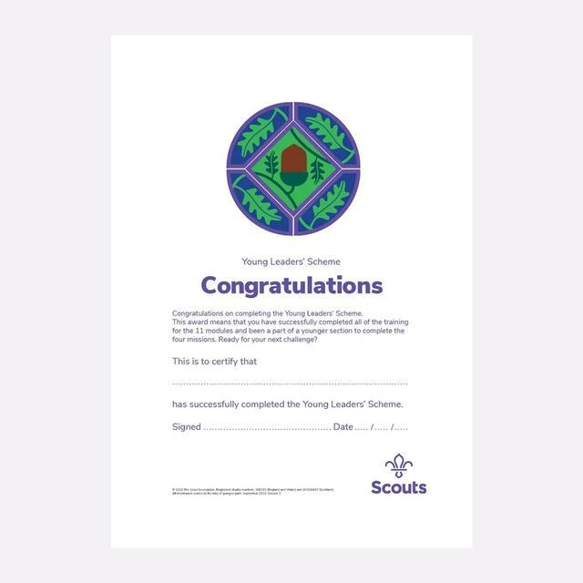 Young Leaders Completing the Scheme Certificate | Scouting