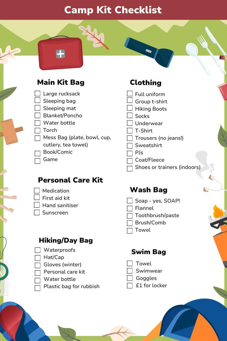 The Ultimate Scouts Camp Packing List – For Beavers, Cubs and Scouts