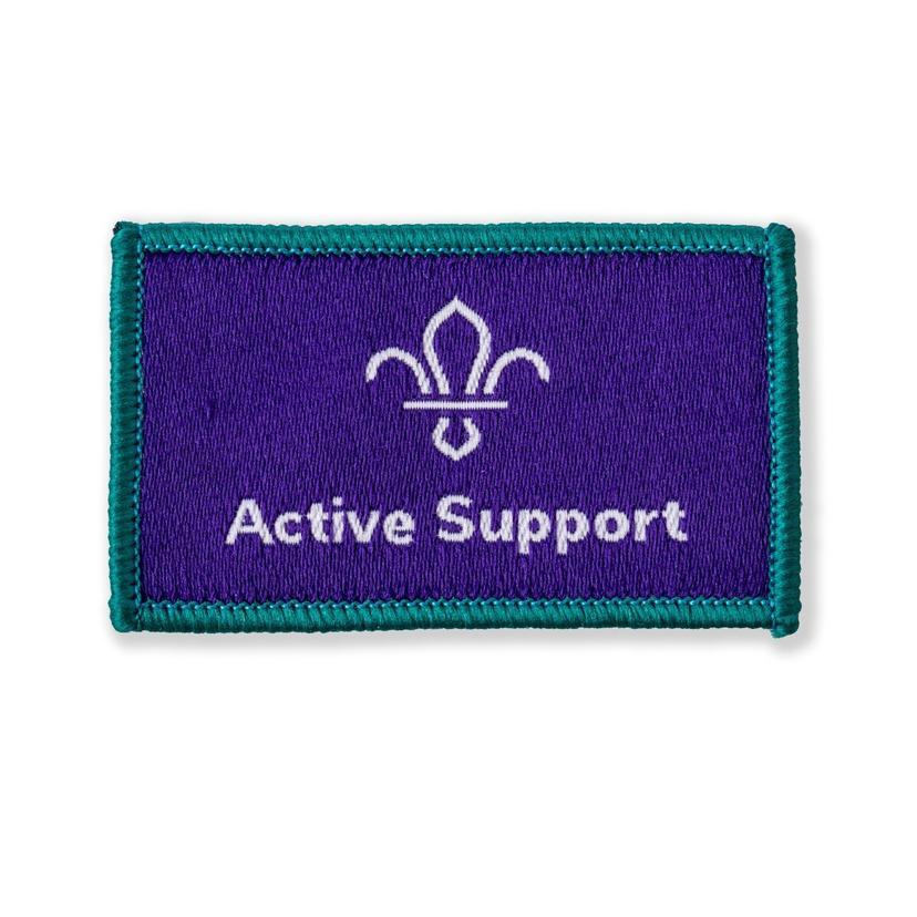 Scouts Active Support Woven Badge 34mm x 57mm Volunteer Leaders