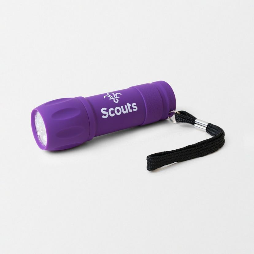 Scouts LED Torch with Rubber Grip Barrel