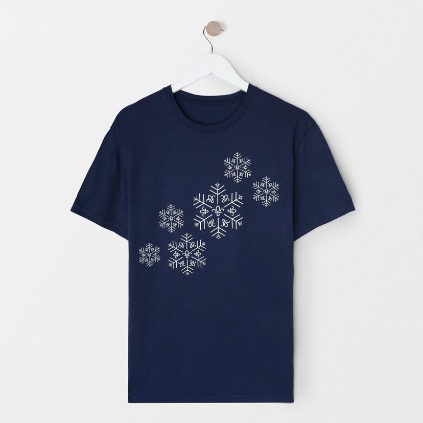Scouts T-Shirt with FDL Snowflake Design | Navy & White | Scout Store